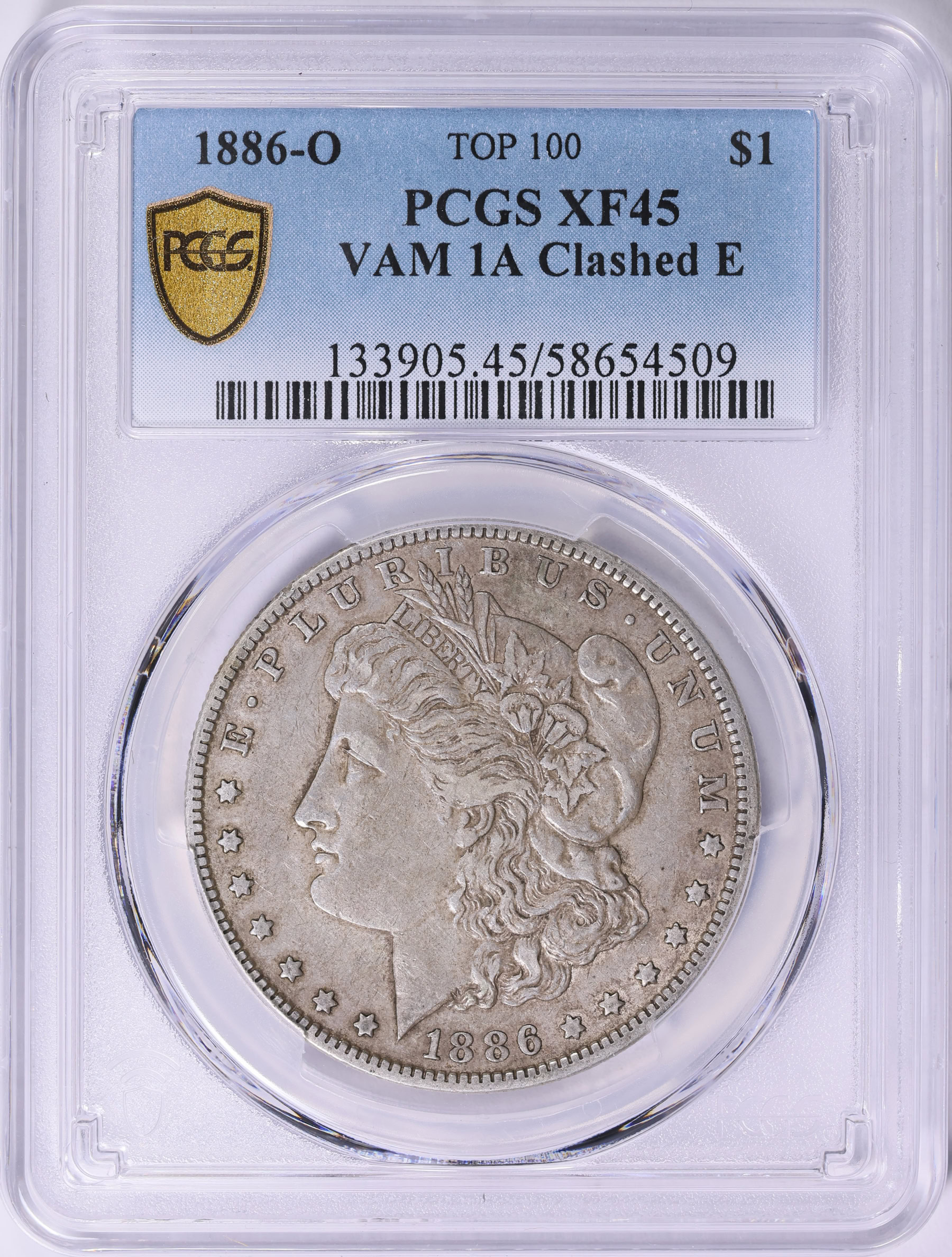 1886-O Morgan Silver Dollar Clashed E VAM-1A Top 100 PCGS XF-45 (Item 1854497 ...
