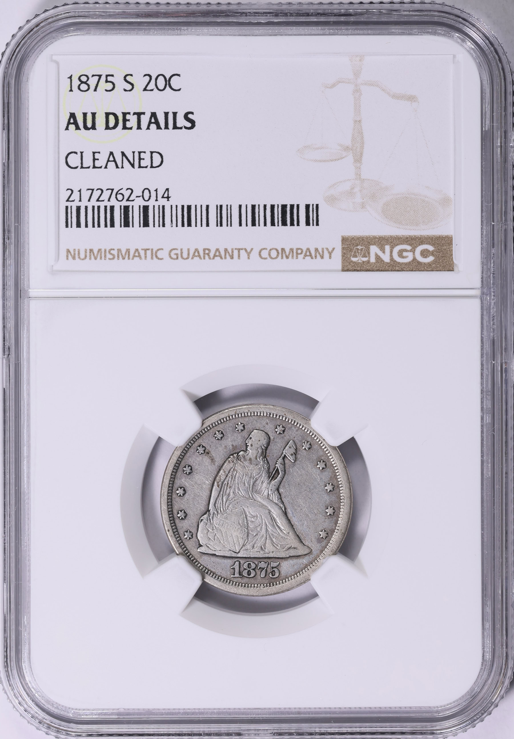 1875-S Twenty-Cent Piece NGC AU Details (Item 1854553 ...