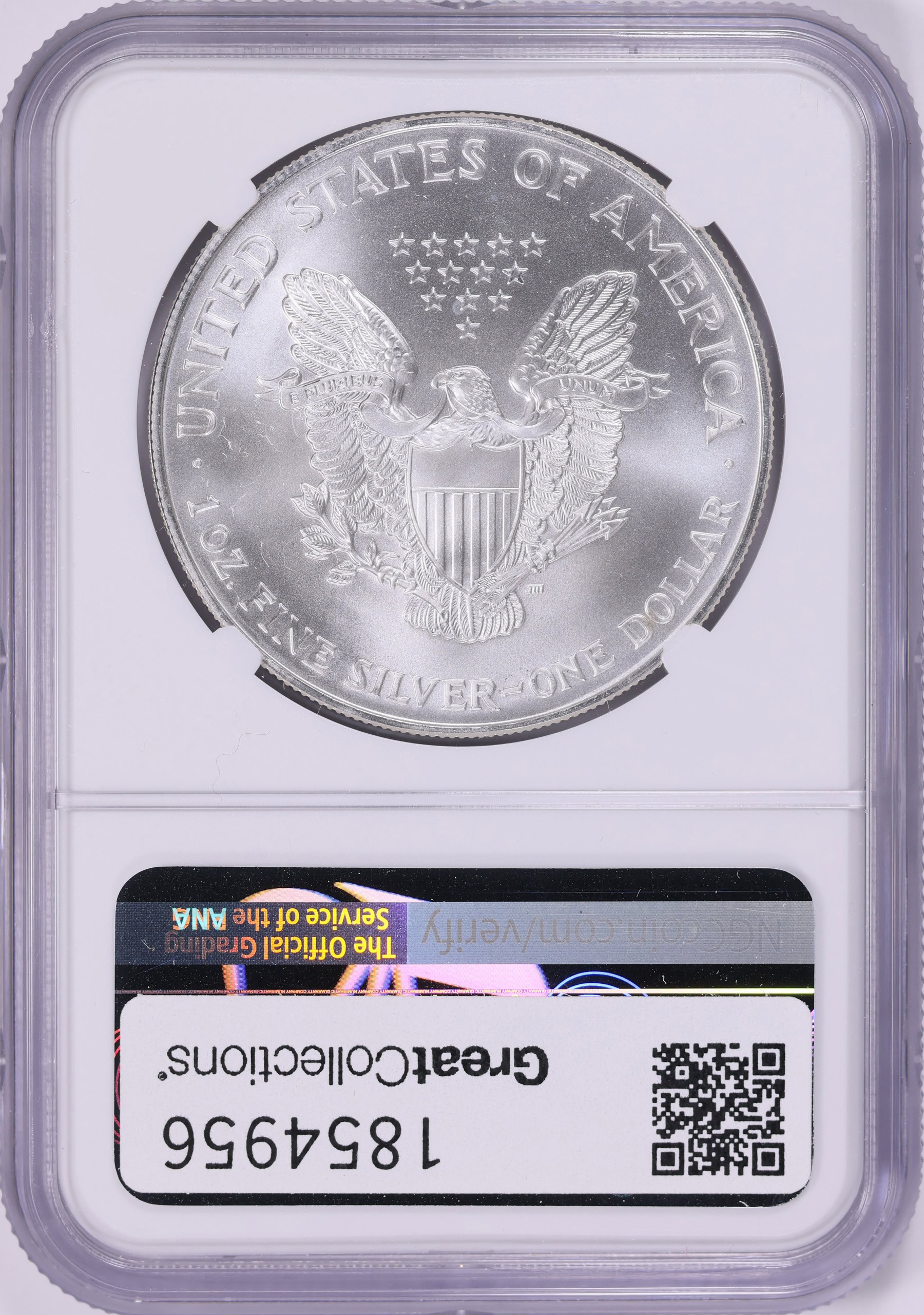 1996 $1 Silver Eagle NGC MS-68 (Item 1854956) | GreatCollections Coin ...