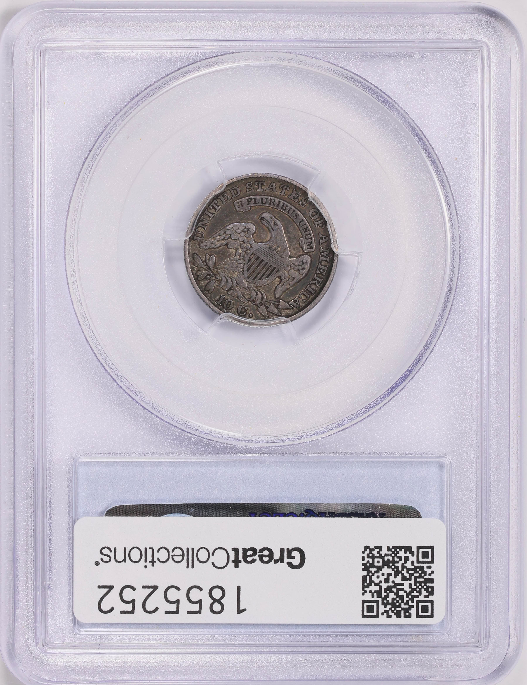 1833 Capped Bust Dime JR-4 PCGS XF-40 (CAC Green) (David J. Davis ...