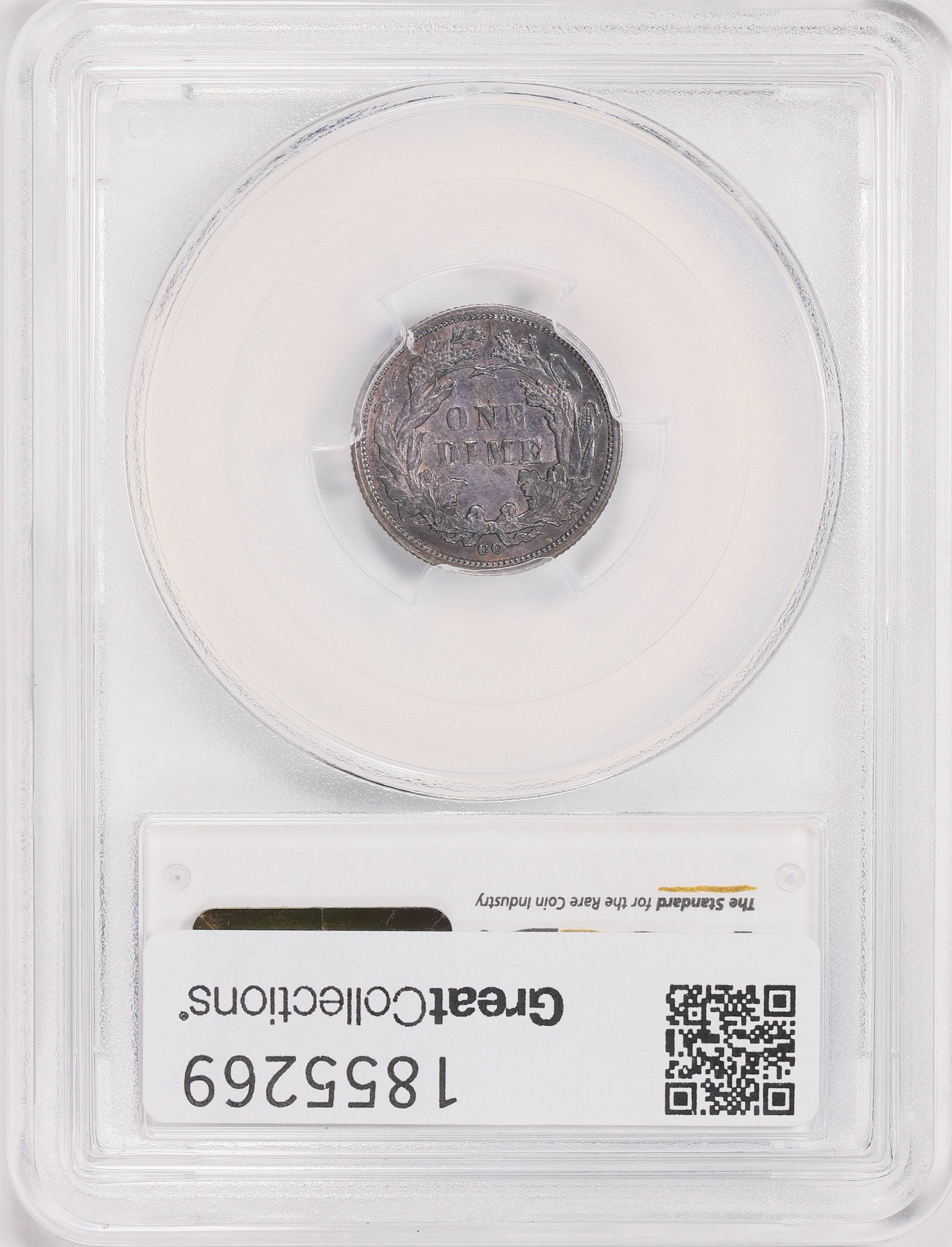 1877-CC Seated Liberty Dime PCGS AU-58 (Item 1855269) | GreatCollections Coin Auctions