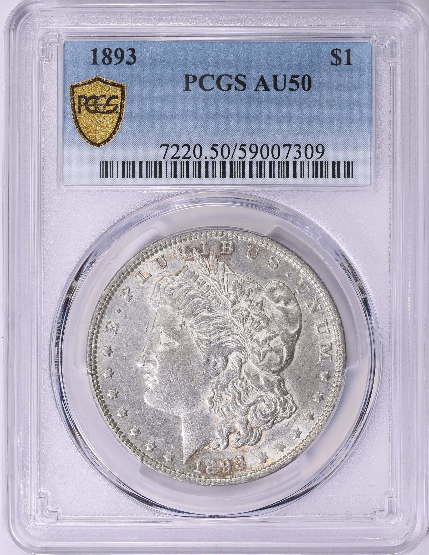 1893 Morgan Silver Dollar PCGS AU-50 (Item 1855289) | GreatCollections Coin Auctions