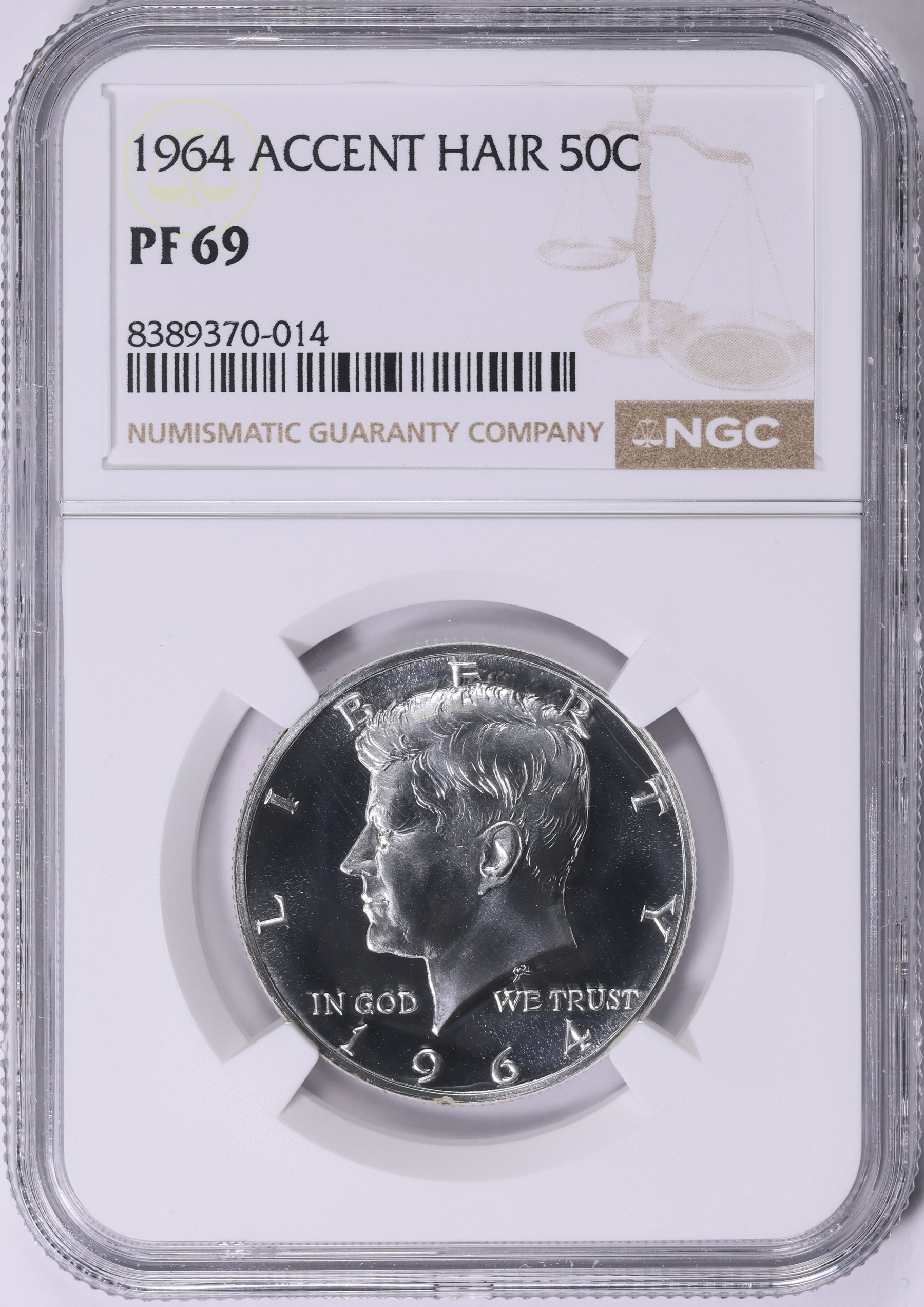 1964 Kennedy Half Dollar Accented Hair NGC Proof-69 (Item 1855306 ...