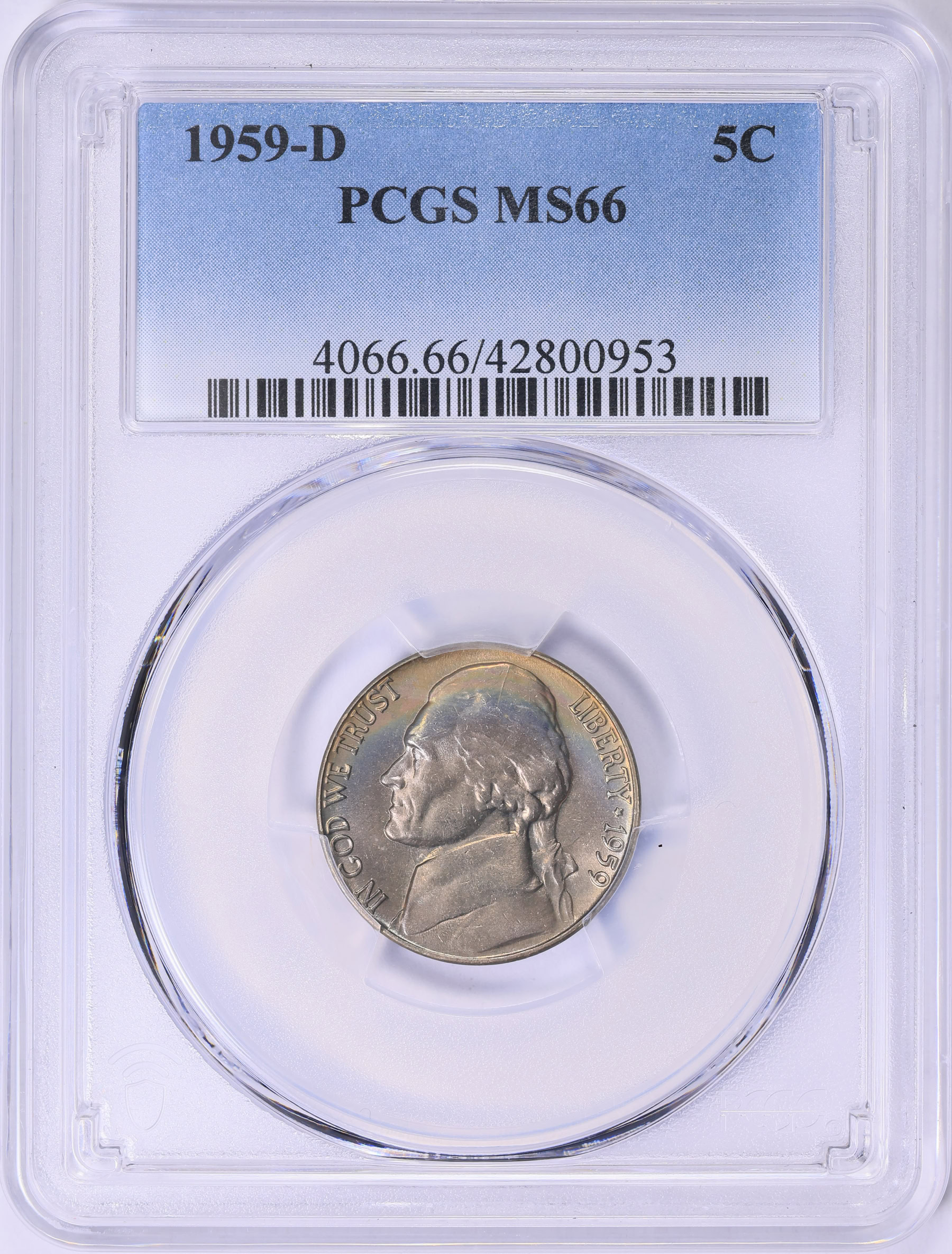 1959-D Jefferson Nickel PCGS MS-66 (Toned) (Item 1855337 ...