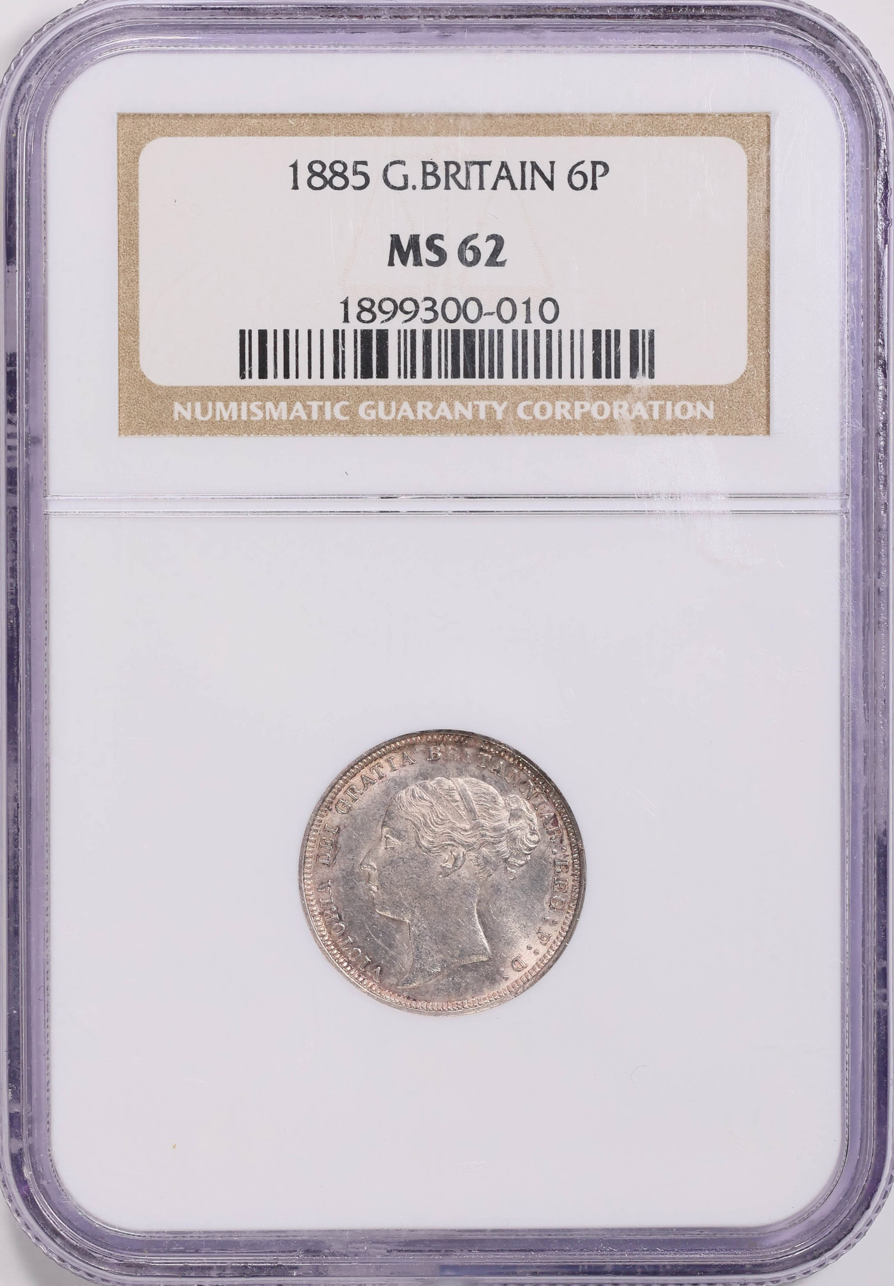 Great Britain 1885 Silver 6 Pence KM-757 NGC MS-62 (Item 1855350 ...