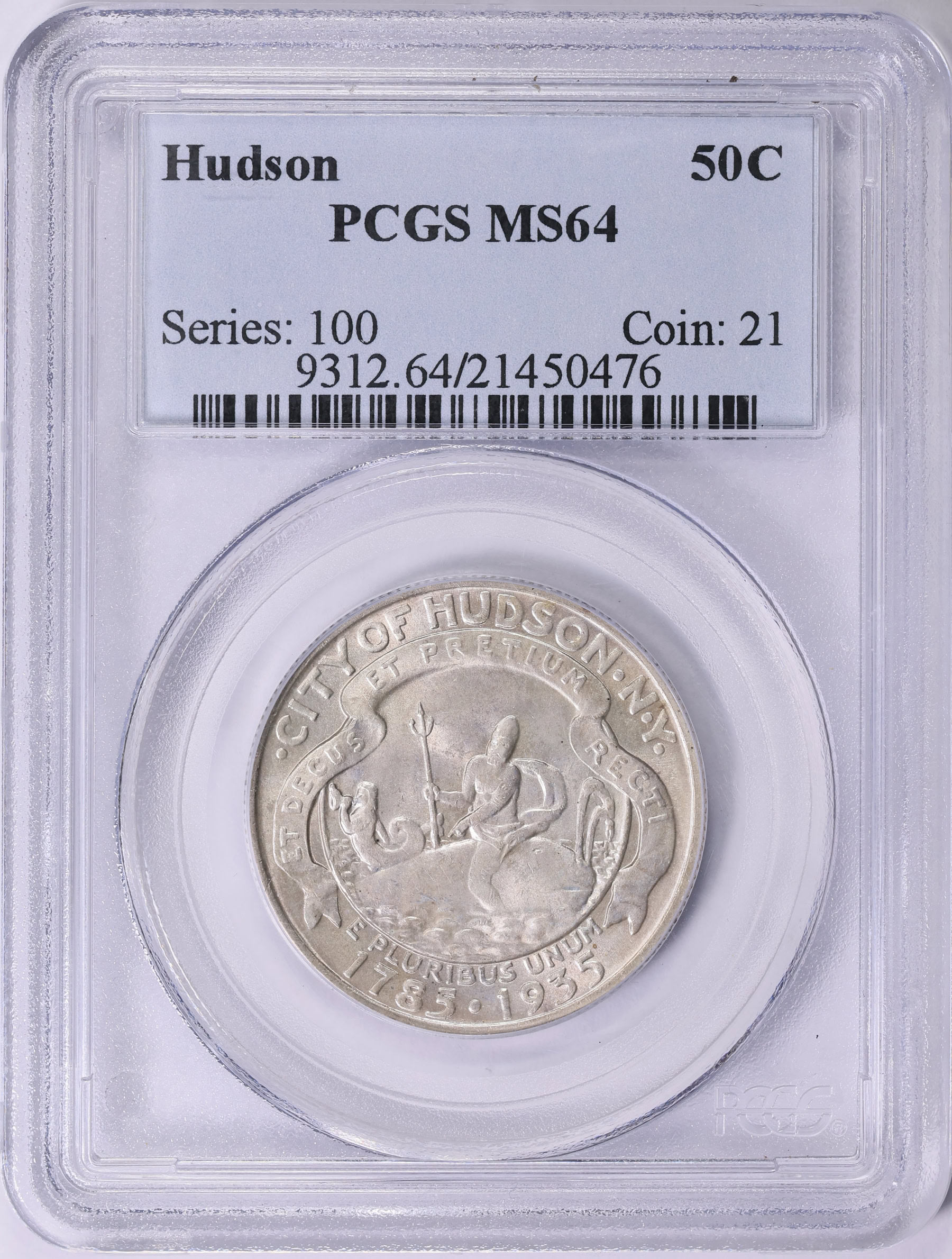 1935 Hudson, New York, Sesquicentennial Half Dollar PCGS MS-64 (Item ...
