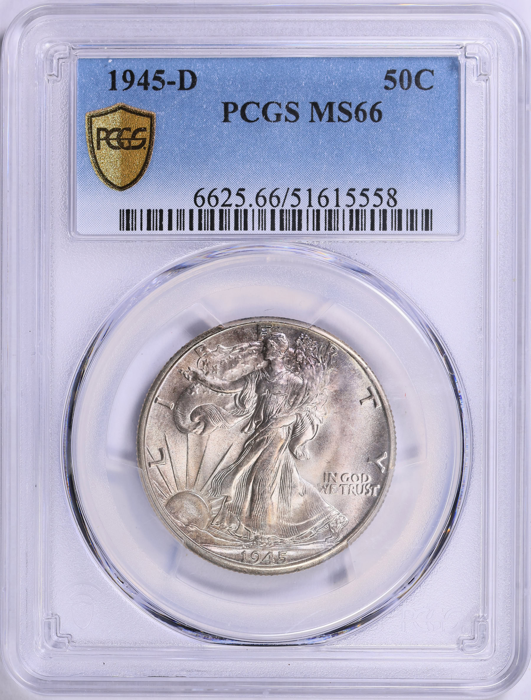 1945-D Walking Liberty Half Dollar PCGS MS-66 (Item 1855785) | GreatCollections Coin Auctions