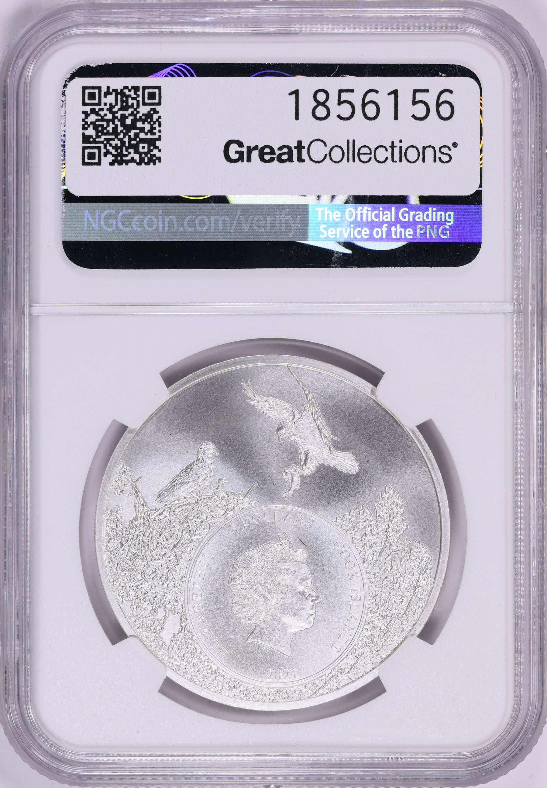 Cook Islands 2021 Colorized Silver $5 U.S. State Animal Series Montana ...