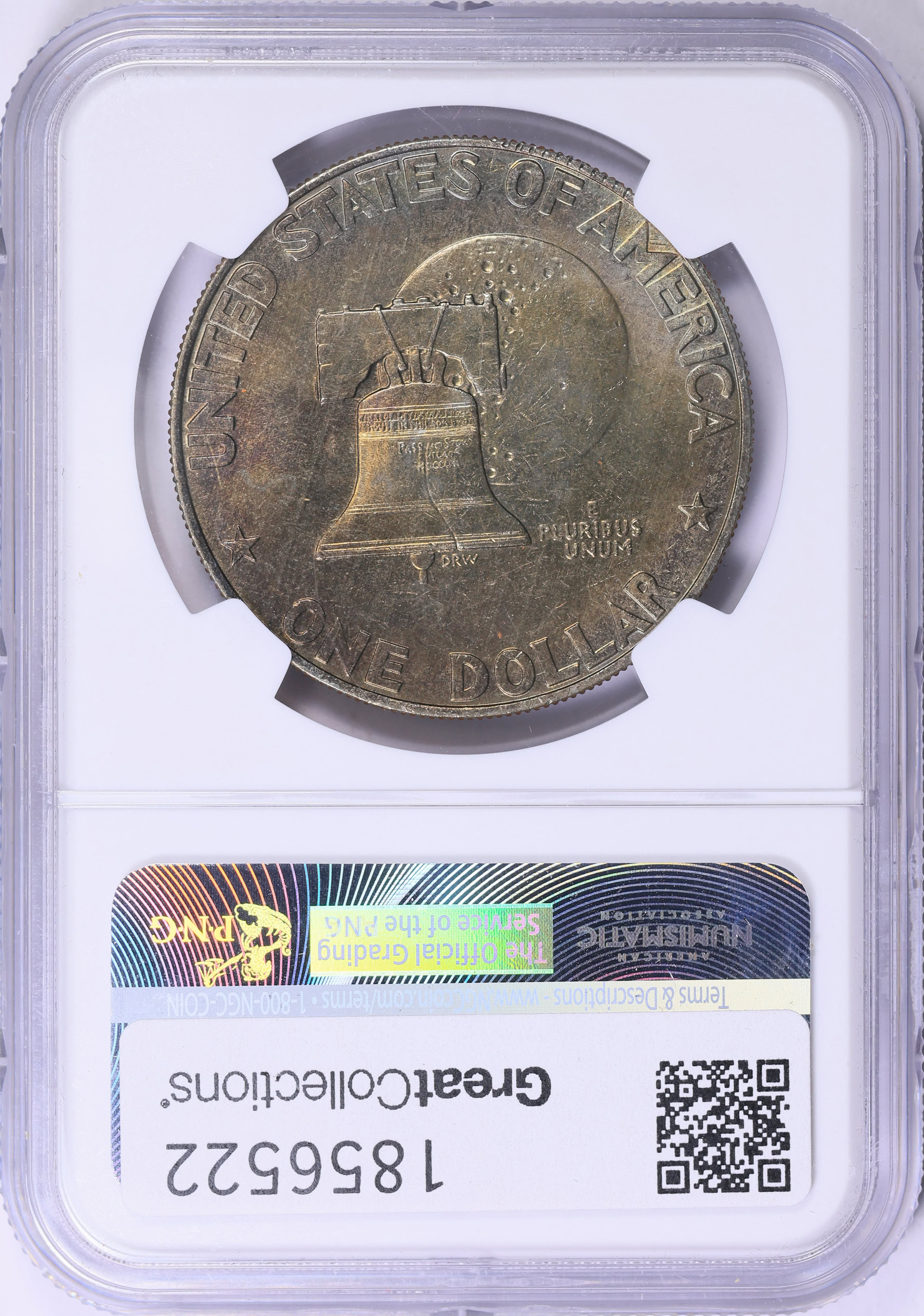 1976 Eisenhower Dollar Type 1 NGC MS-66 (Toned) (Item 1856522) | GreatCollections Coin Auctions