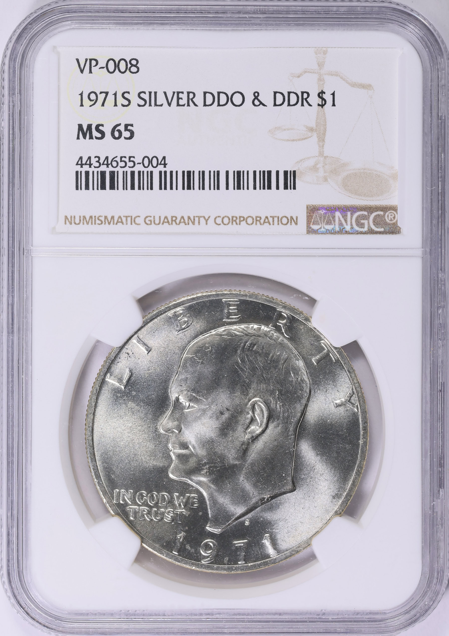 1971-S Eisenhower Dollar Silver DDO & DDR VP-008 NGC MS-65 (Item ...
