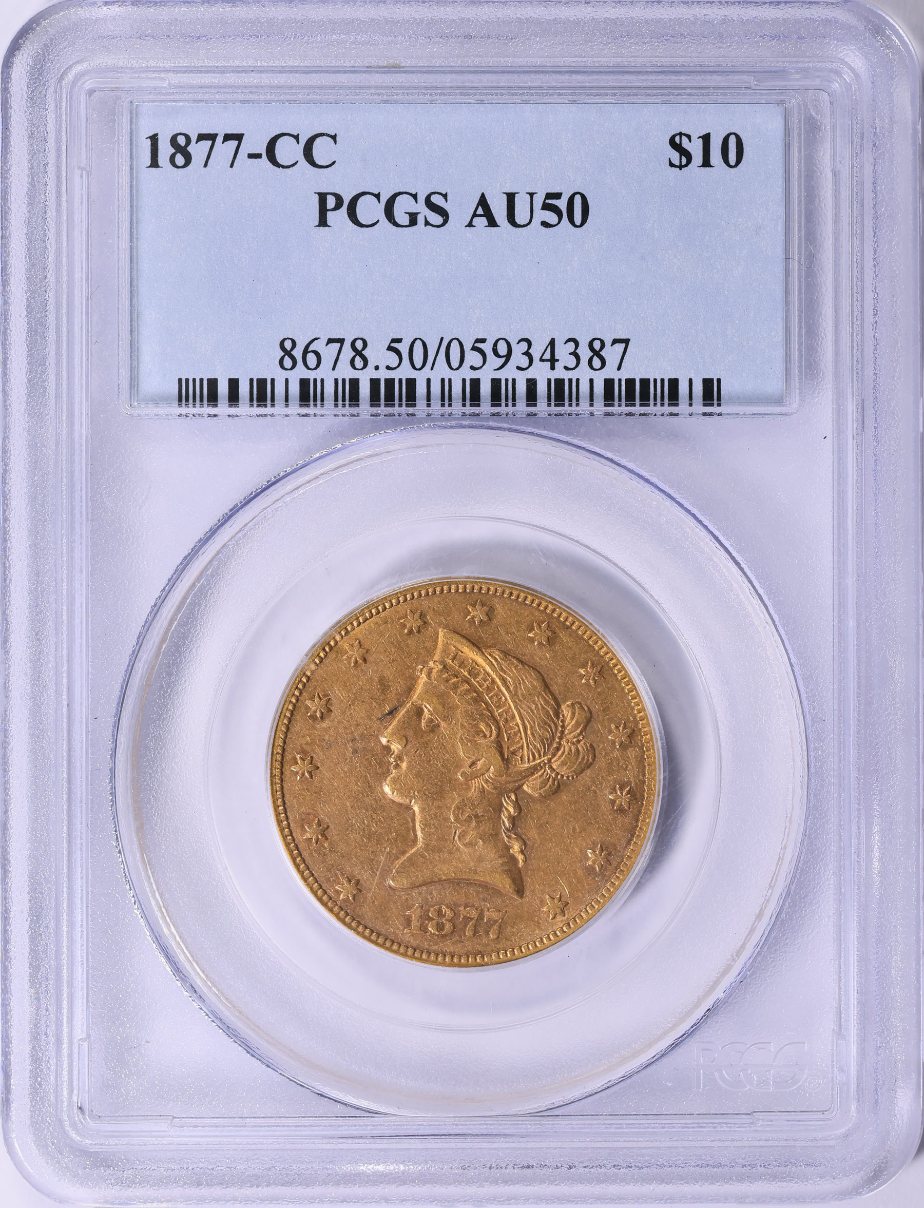 1877-CC Liberty Gold Eagle PCGS AU-50 (Item 1856708) | GreatCollections Coin Auctions