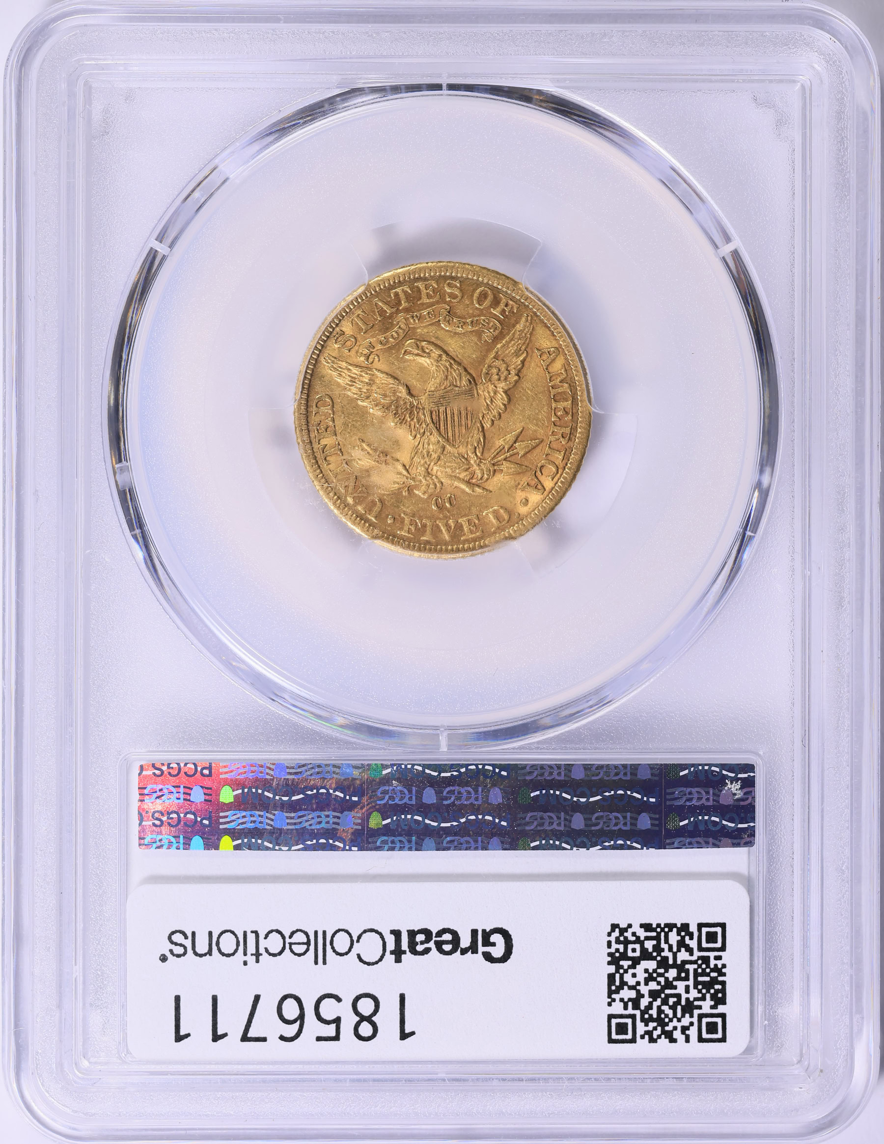1893-CC Liberty Gold Half Eagle PCGS AU-58 (Item 1856711) | GreatCollections Coin Auctions