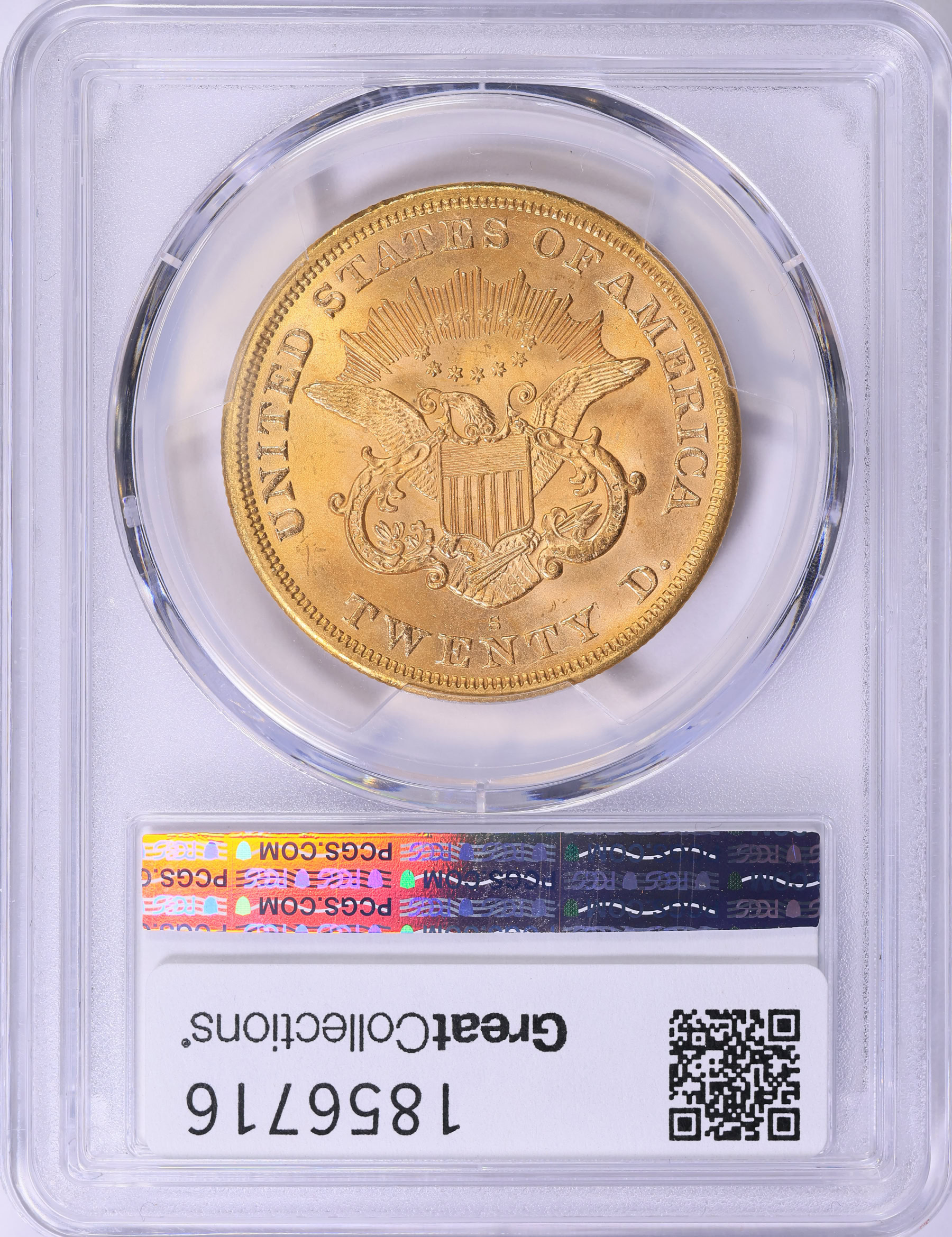 1865-S Liberty Gold Double Eagle PCGS MS-65 (Brother Jonathan Shipwreck) (Item 1856716 ...