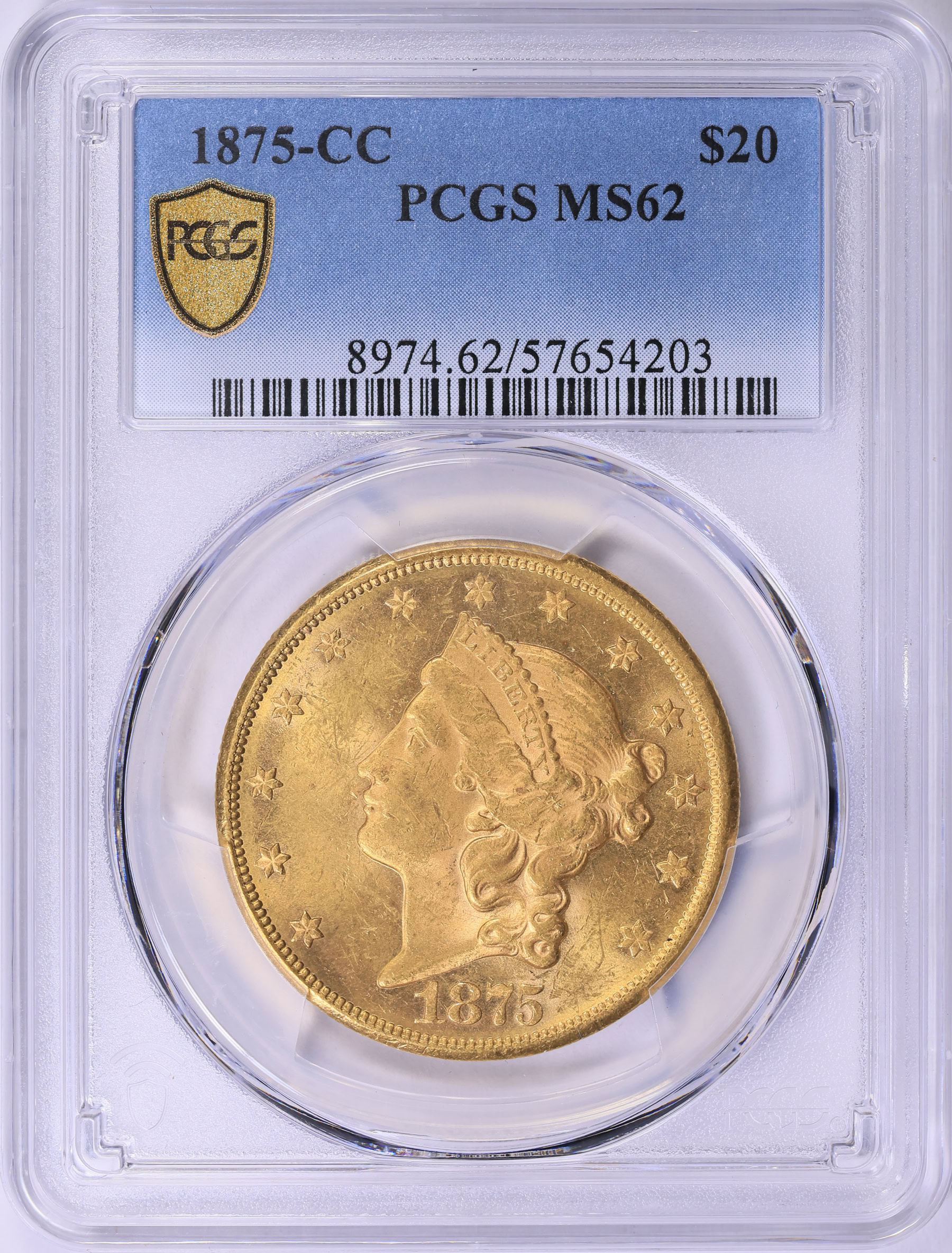 1875-CC Liberty Gold Double Eagle PCGS MS-62 (Item 1856724) | GreatCollections Coin Auctions