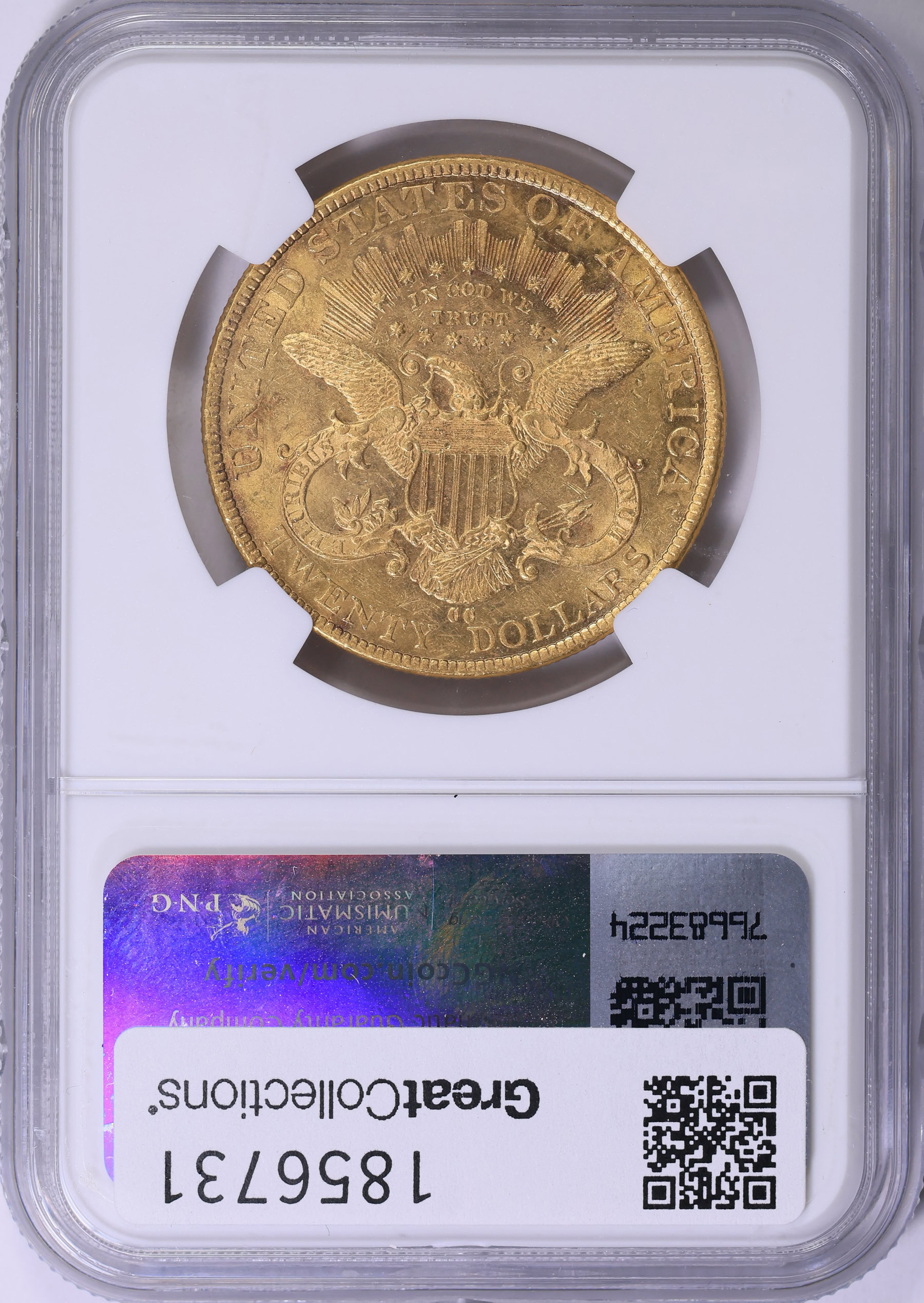 1892-CC Liberty Gold Double Eagle NGC AU-55 (Item 1856731) | GreatCollections Coin Auctions