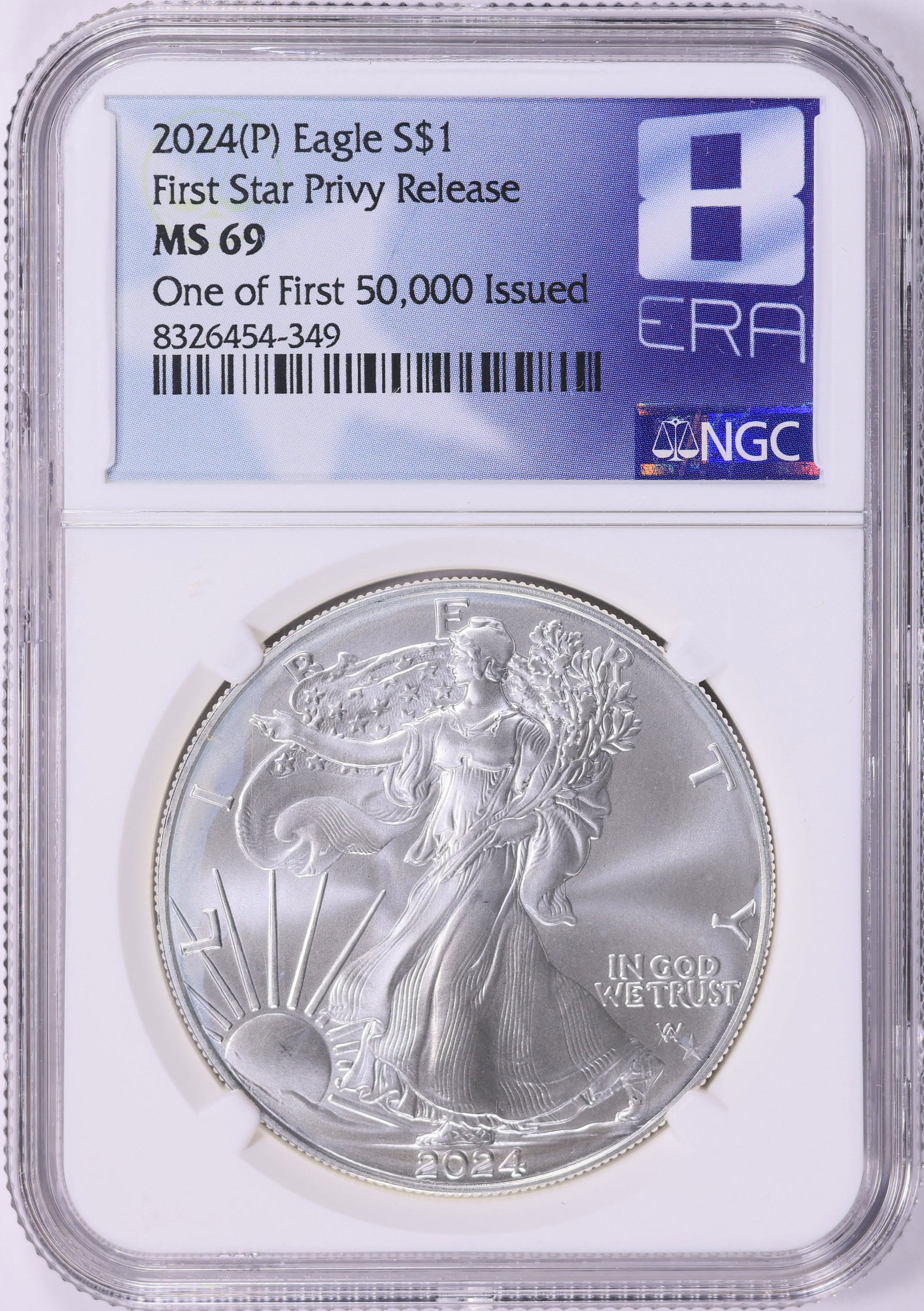 2024-(P) $1 Silver Eagle First Star Privy Release NGC MS-69 (Eighth Era ...