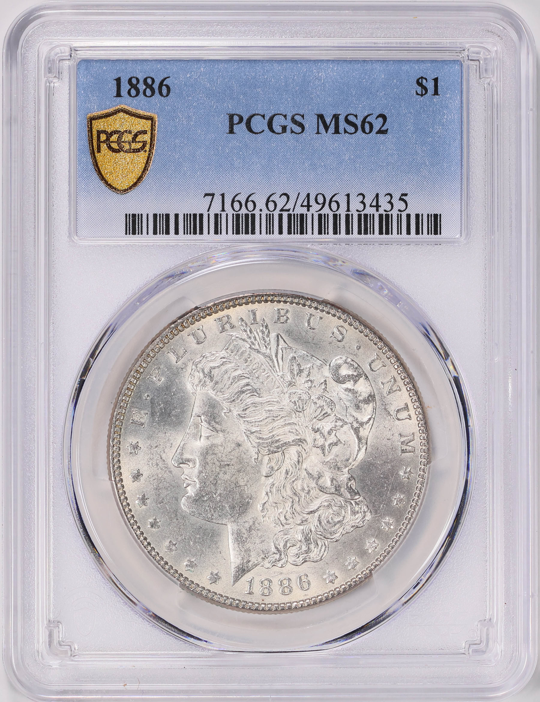 1886 Morgan Silver Dollar PCGS MS-62 (Item 1856905) | GreatCollections Coin Auctions