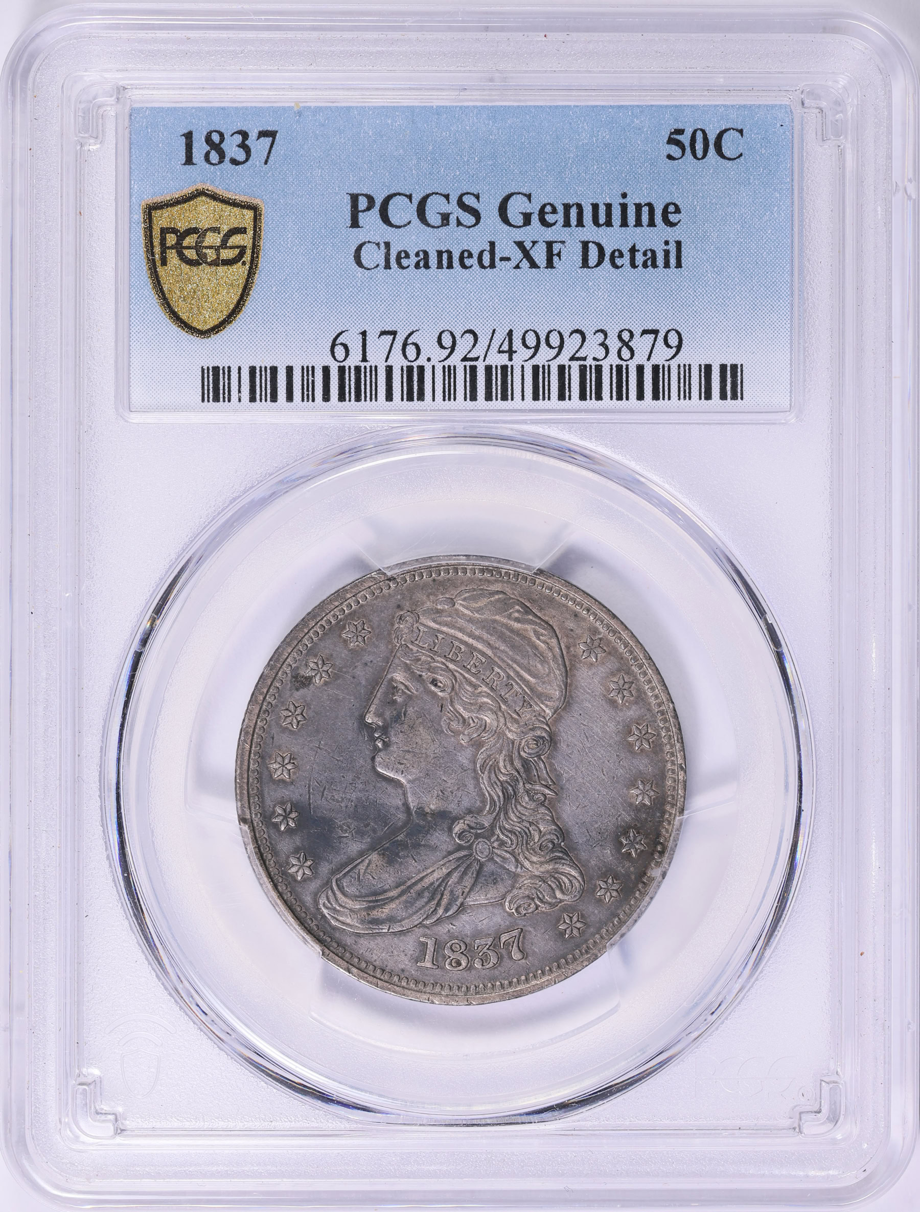 1837 Capped Bust Half Dollar PCGS Genuine XF Details (Item 1856938) | GreatCollections Coin Auctions