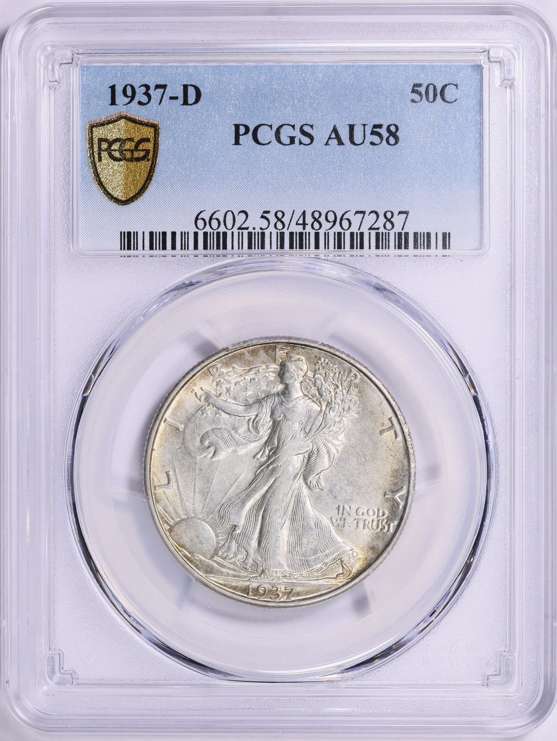1937-D Walking Liberty Half Dollar PCGS AU-58 (Item 1856942) | GreatCollections Coin Auctions