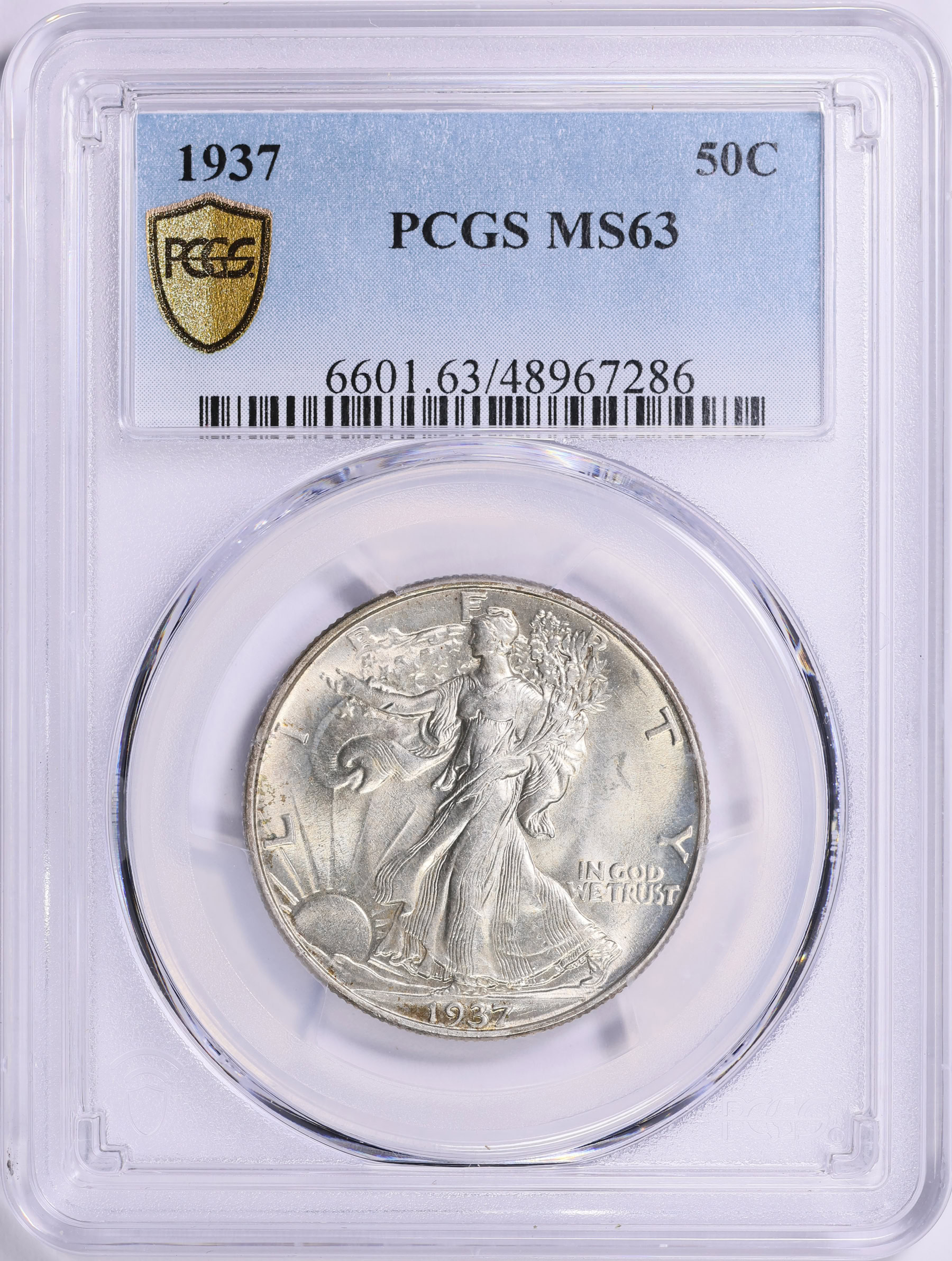 1937 Walking Liberty Half Dollar PCGS MS-63 (Item 1856943) | GreatCollections Coin Auctions