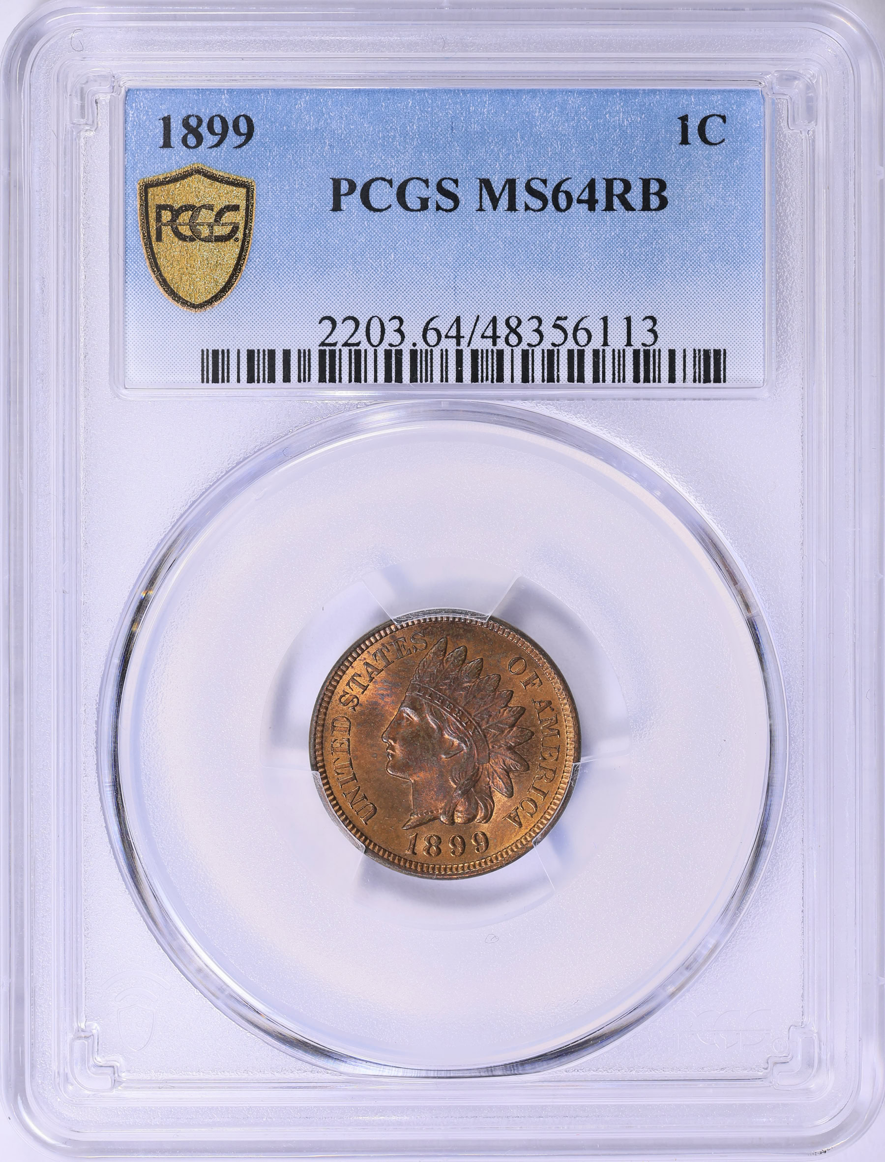 1899 Indian Cent PCGS MS-64 RB (Item 1856967) | GreatCollections Coin Auctions