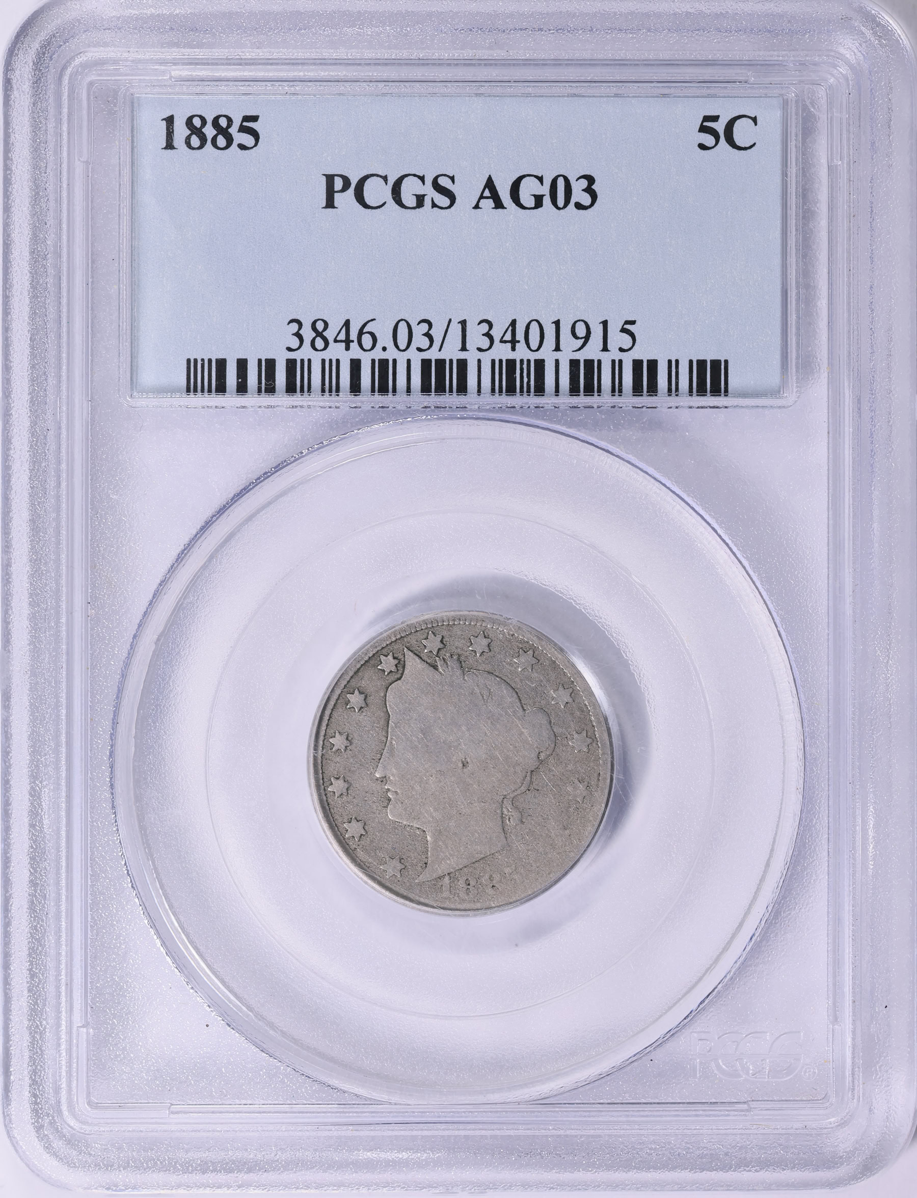 1885 Liberty Nickel PCGS AG-03 (Item 1857050) | GreatCollections Coin ...