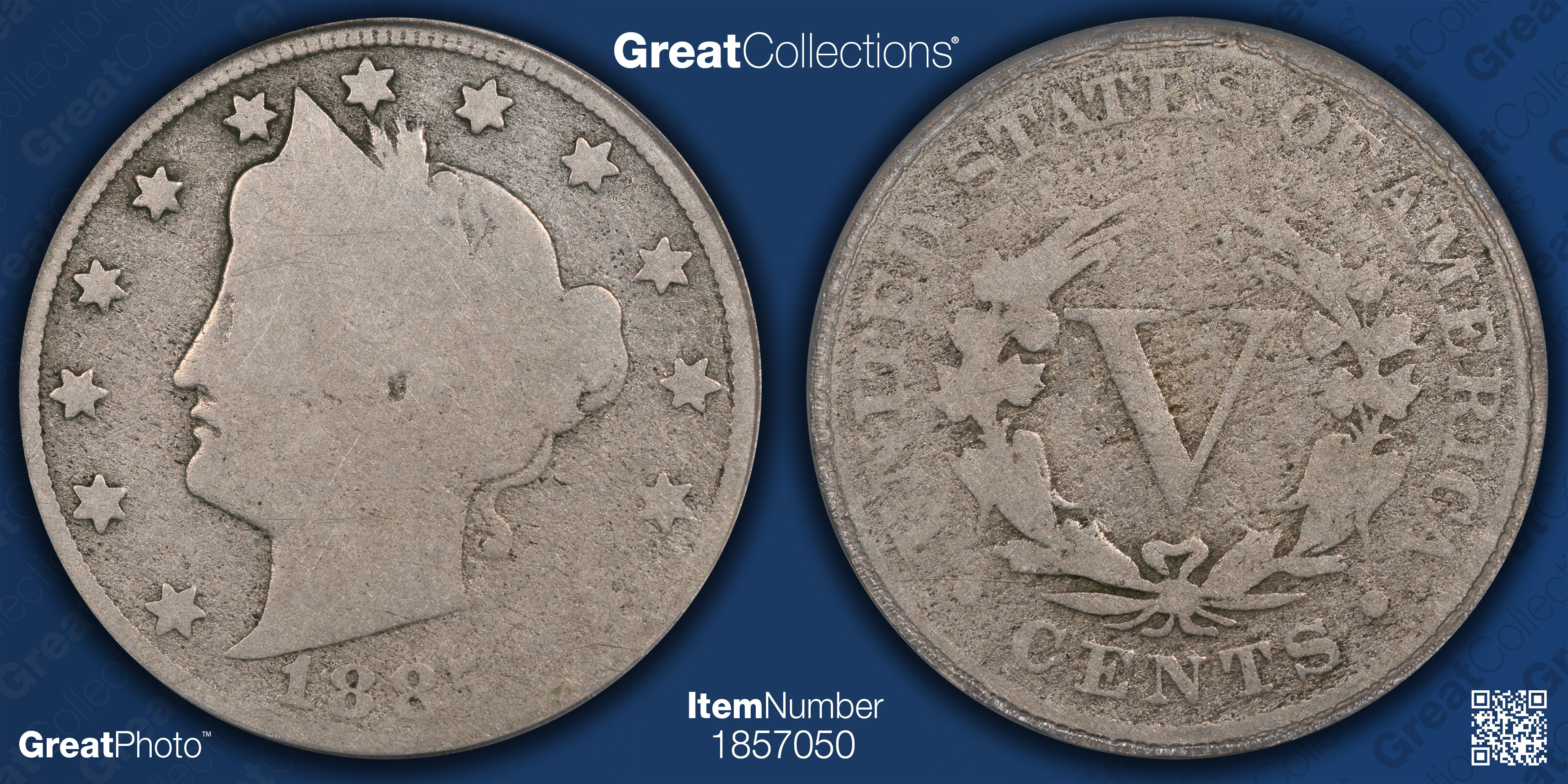 1885 Liberty Nickel PCGS AG-03 (Item 1857050) | GreatCollections Coin ...