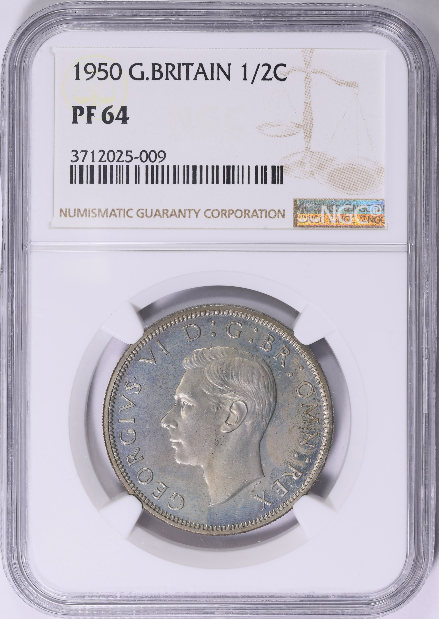 Great Britain 1950 1/2 Crown KM-879 NGC Proof-64 (Item 1857065) | GreatCollections Coin Auctions