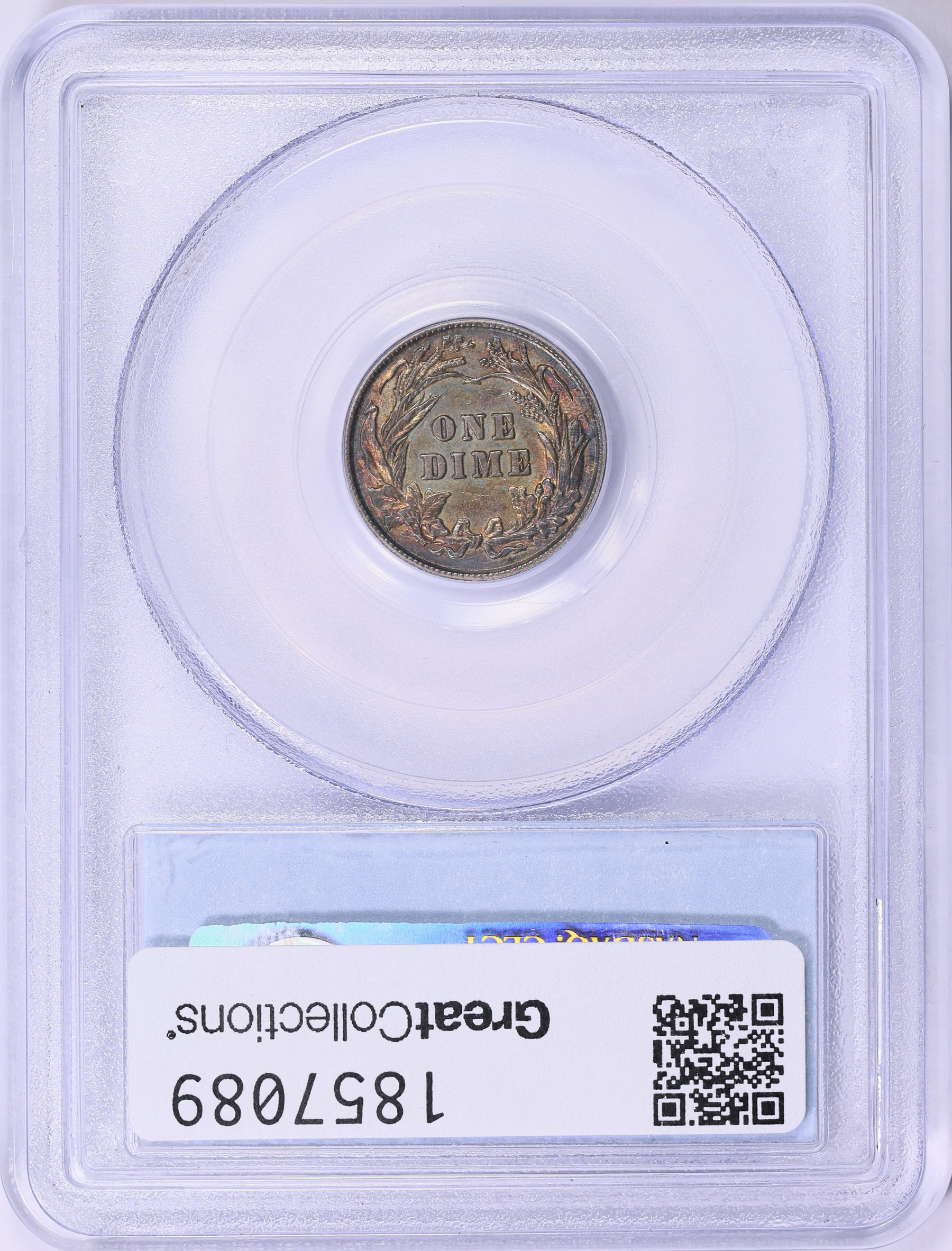 1901 Barber Dime PCGS AU-55 (CAC Green) (Toned) (Item 1857089) | GreatCollections Coin Auctions