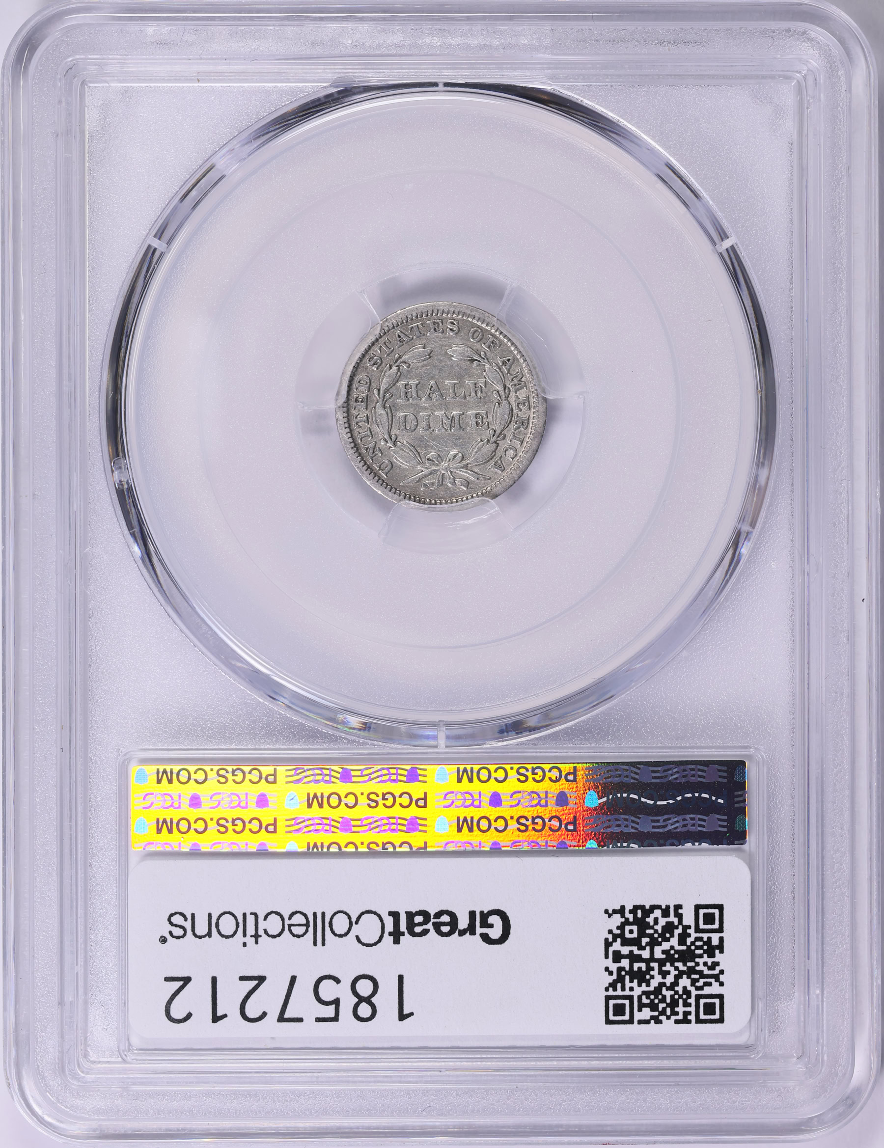 1845 Seated Liberty Half Dime PCGS XF-45 (Item 1857212) | GreatCollections Coin Auctions