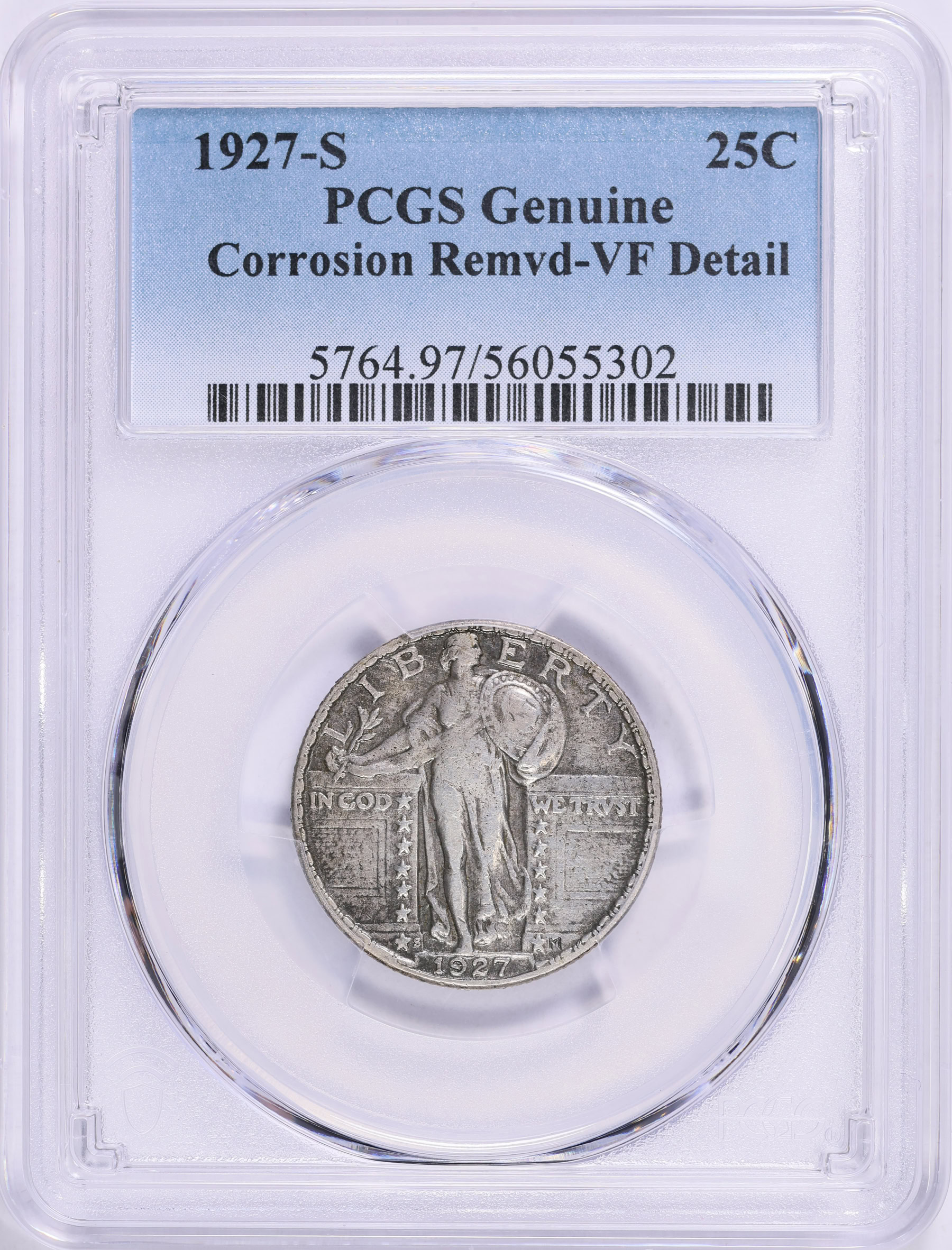 1927-S Standing Liberty Quarter PCGS Genuine VF Details (Item 1857229 ...