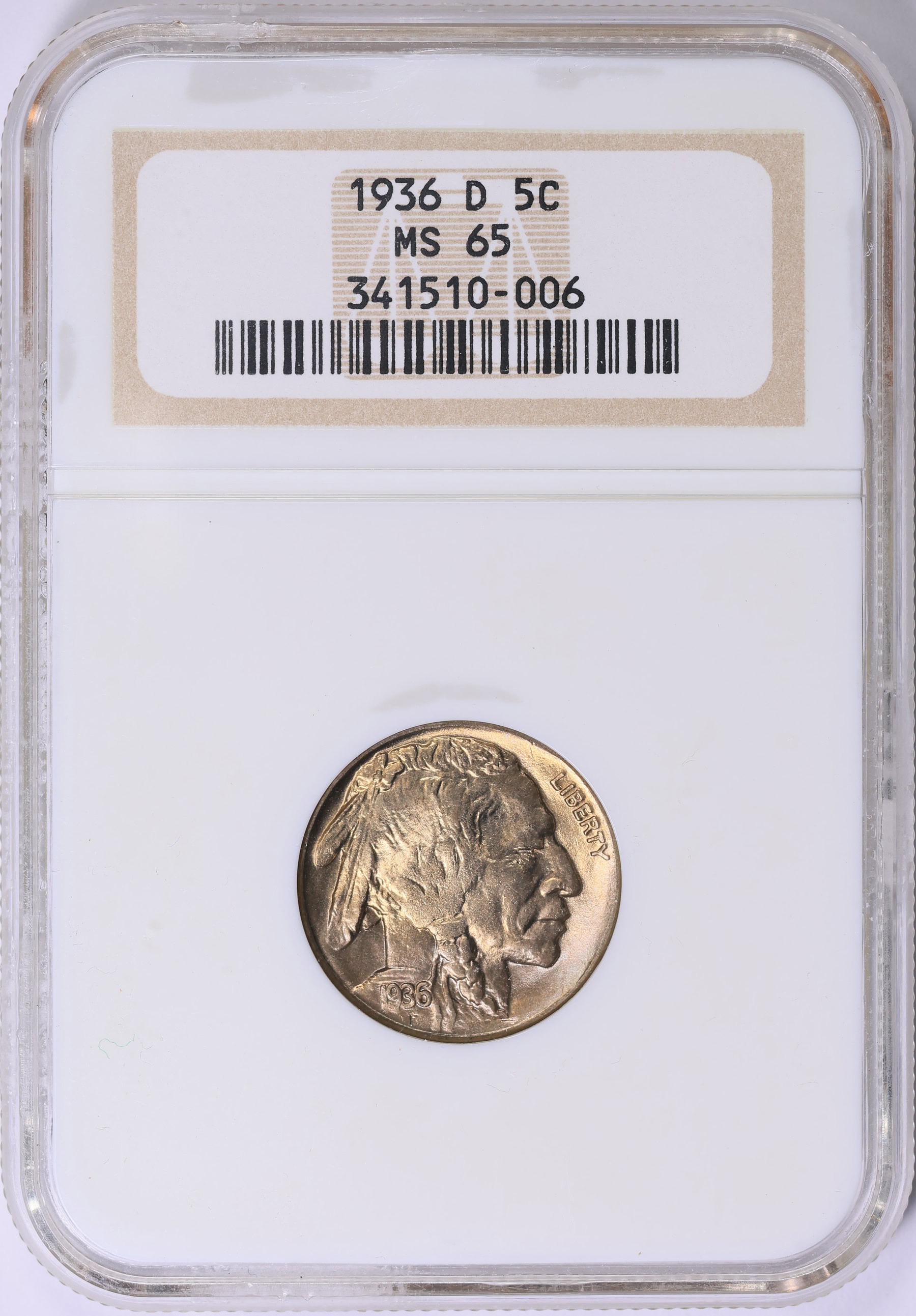 1936-D Buffalo Nickel NGC MS-65 (Item 1857238) | GreatCollections Coin ...
