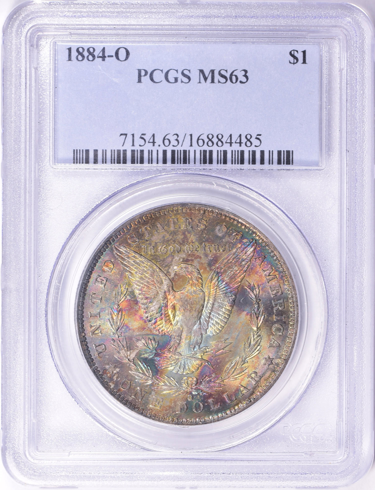 1884-O Morgan Silver Dollar PCGS MS-63 (Toned) (Item 1857299) | GreatCollections Coin Auctions
