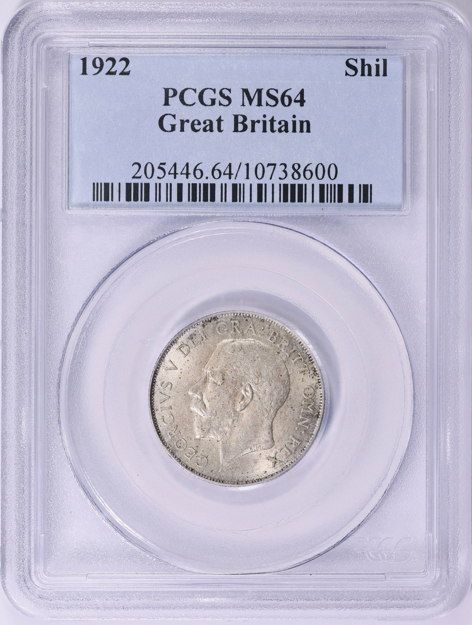 Great Britain 1922 Silver Shilling KM-816a PCGS MS-64 (Item 1857333) | GreatCollections Coin ...