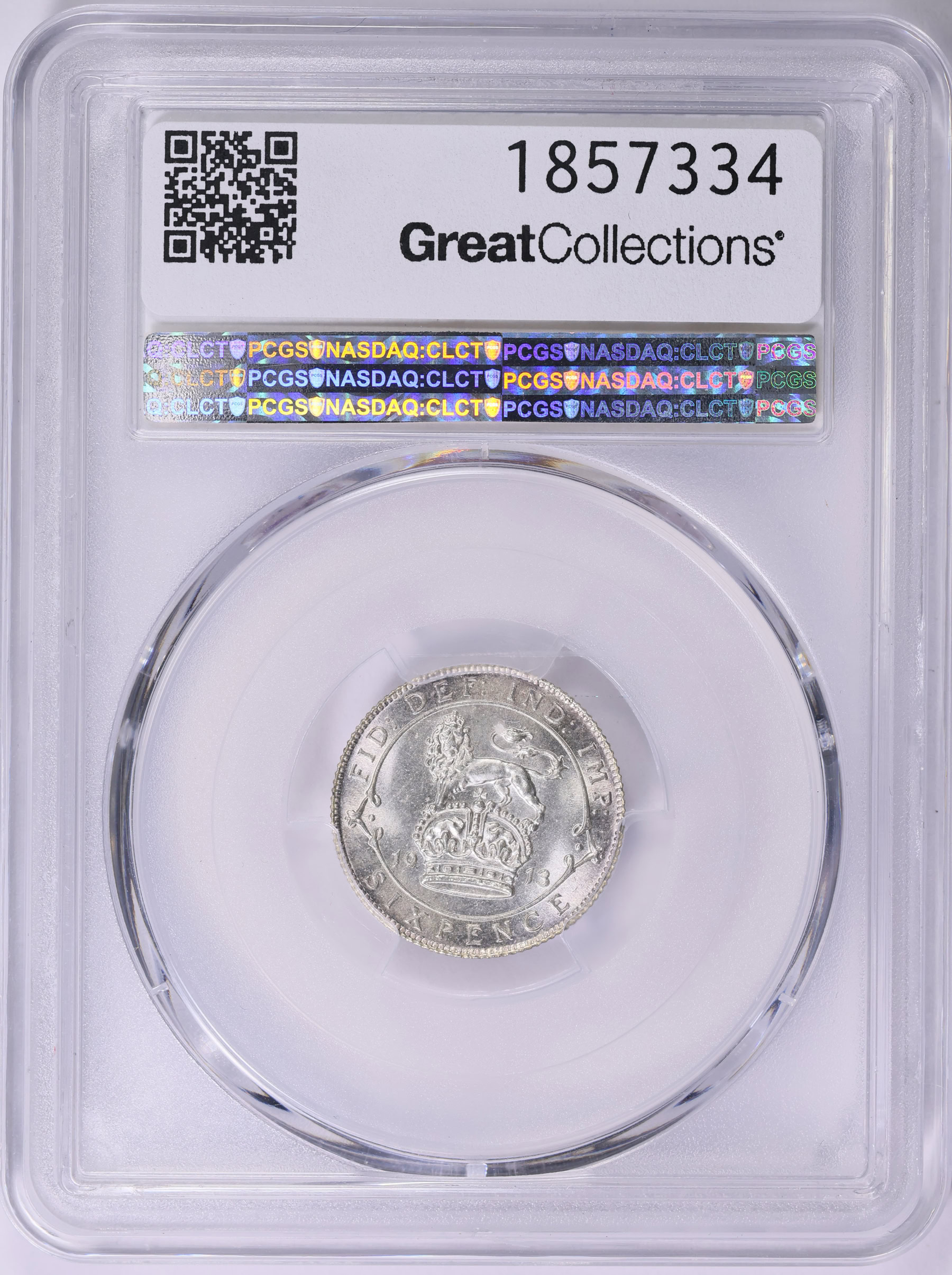 Great Britain 1913 Silver 6 Pence KM-815 PCGS MS-64 (Item 1857334 ...