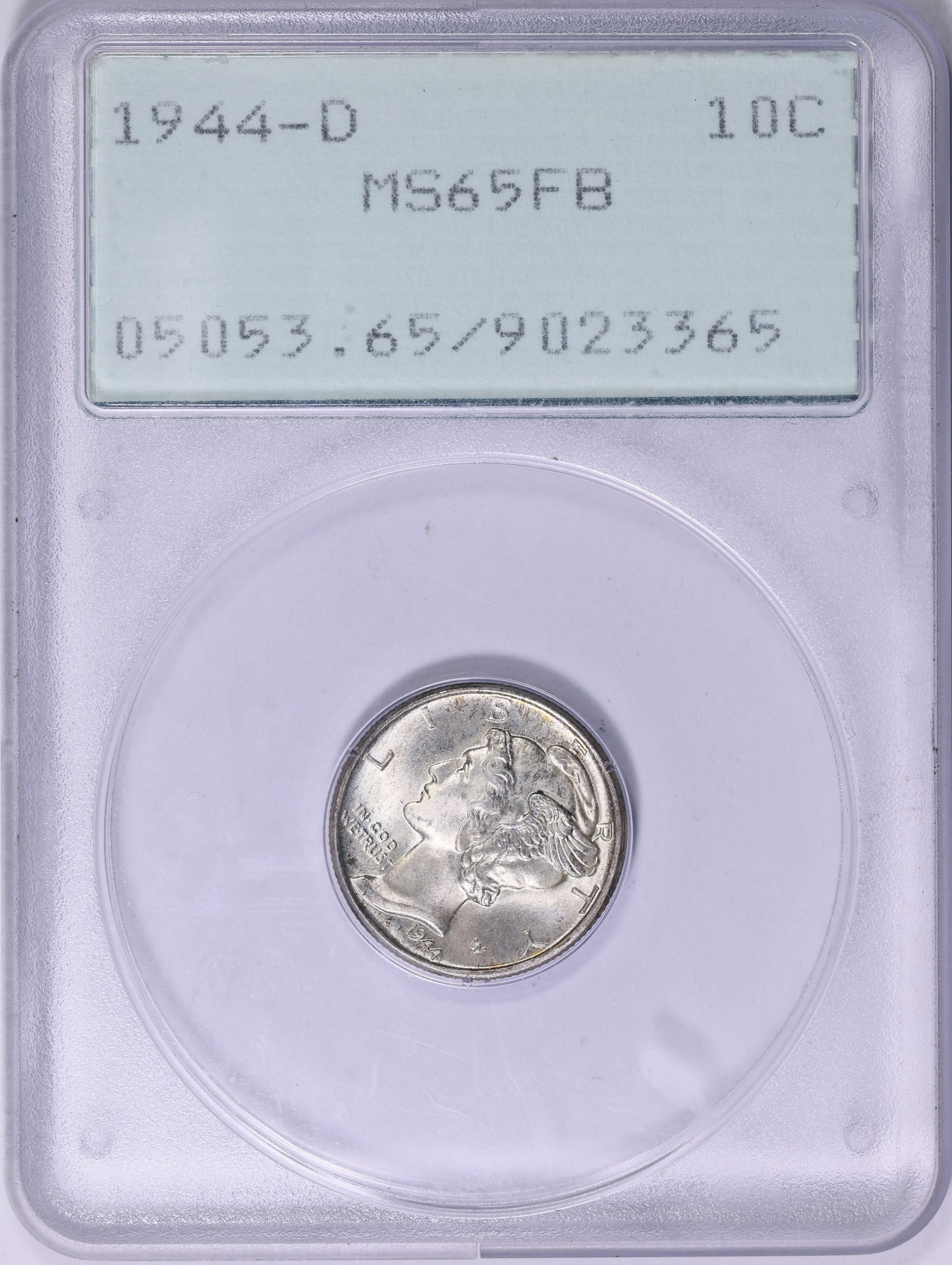 1944-D Mercury Dime PCGS MS-65 FB OGH (1st Gen) (Item 1857513) | GreatCollections Coin Auctions
