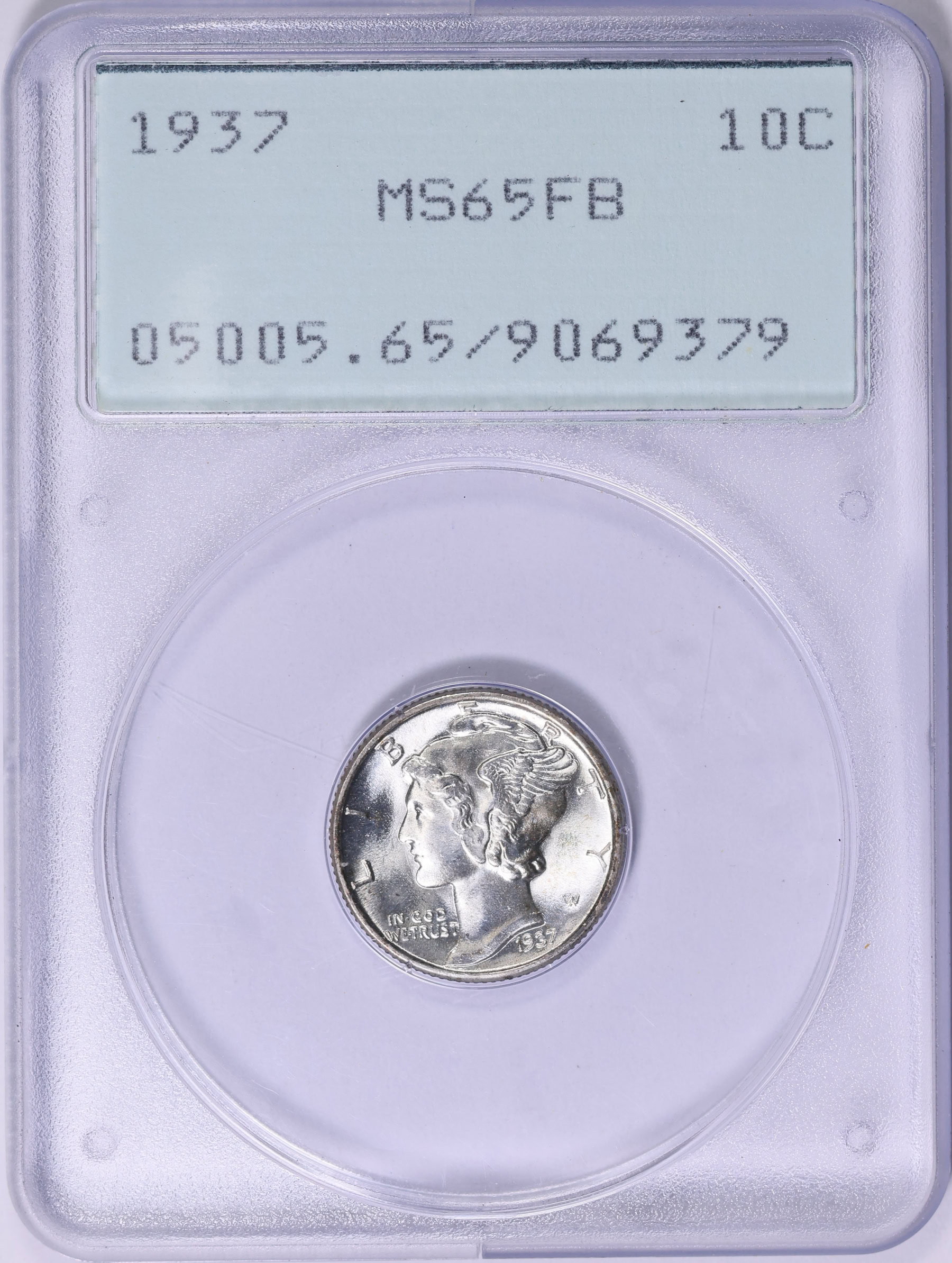 1937 Mercury Dime PCGS MS-65 FB OGH (1st Gen) (Item 1857516) | GreatCollections Coin Auctions