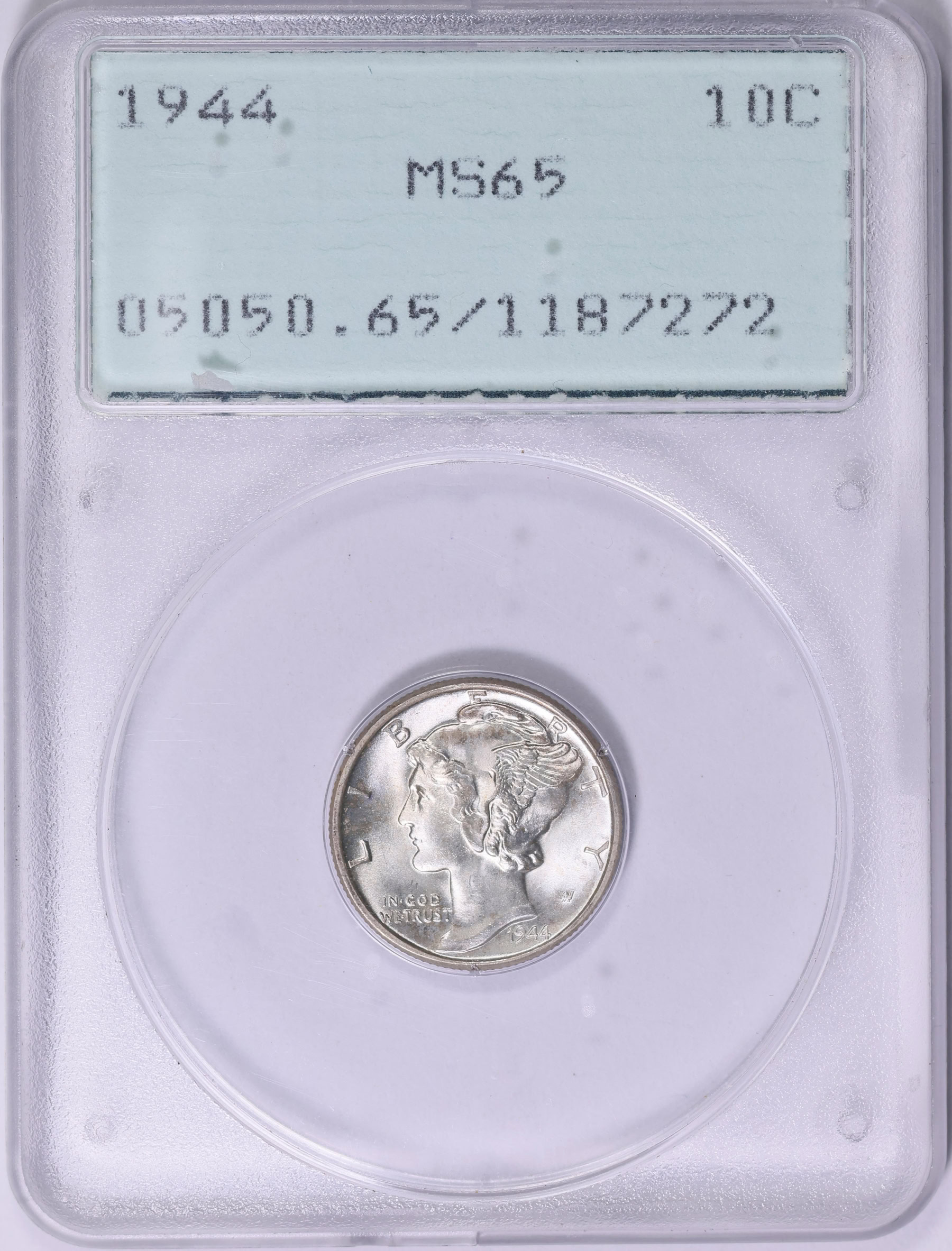 1944 Mercury Dime PCGS MS-65 OGH (1st Gen) (Item 1857517) | GreatCollections Coin Auctions
