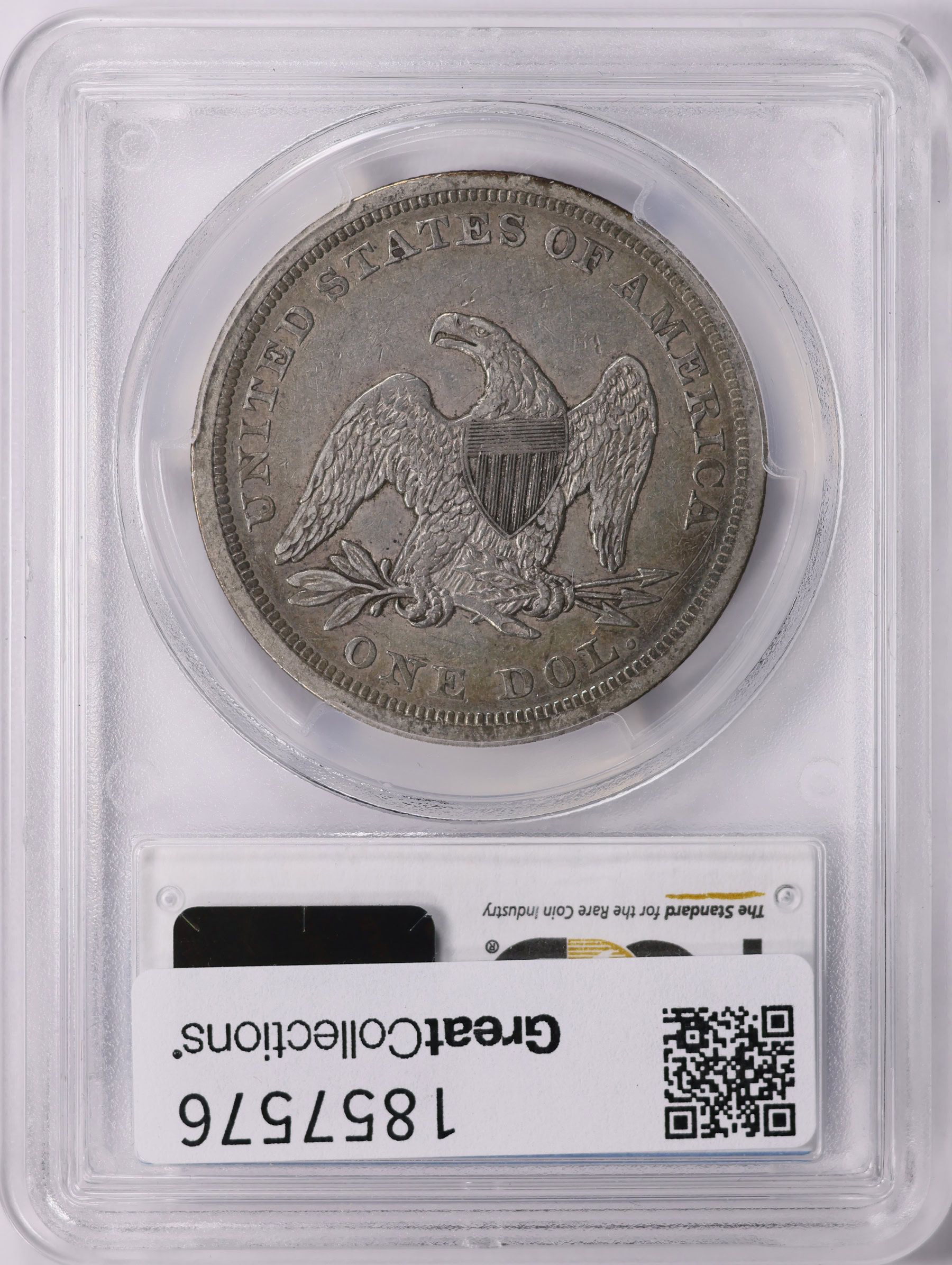 1842 Seated Liberty Silver Dollar PCGS XF-45 (CAC Green) (Toned) (Item 1857576 ...