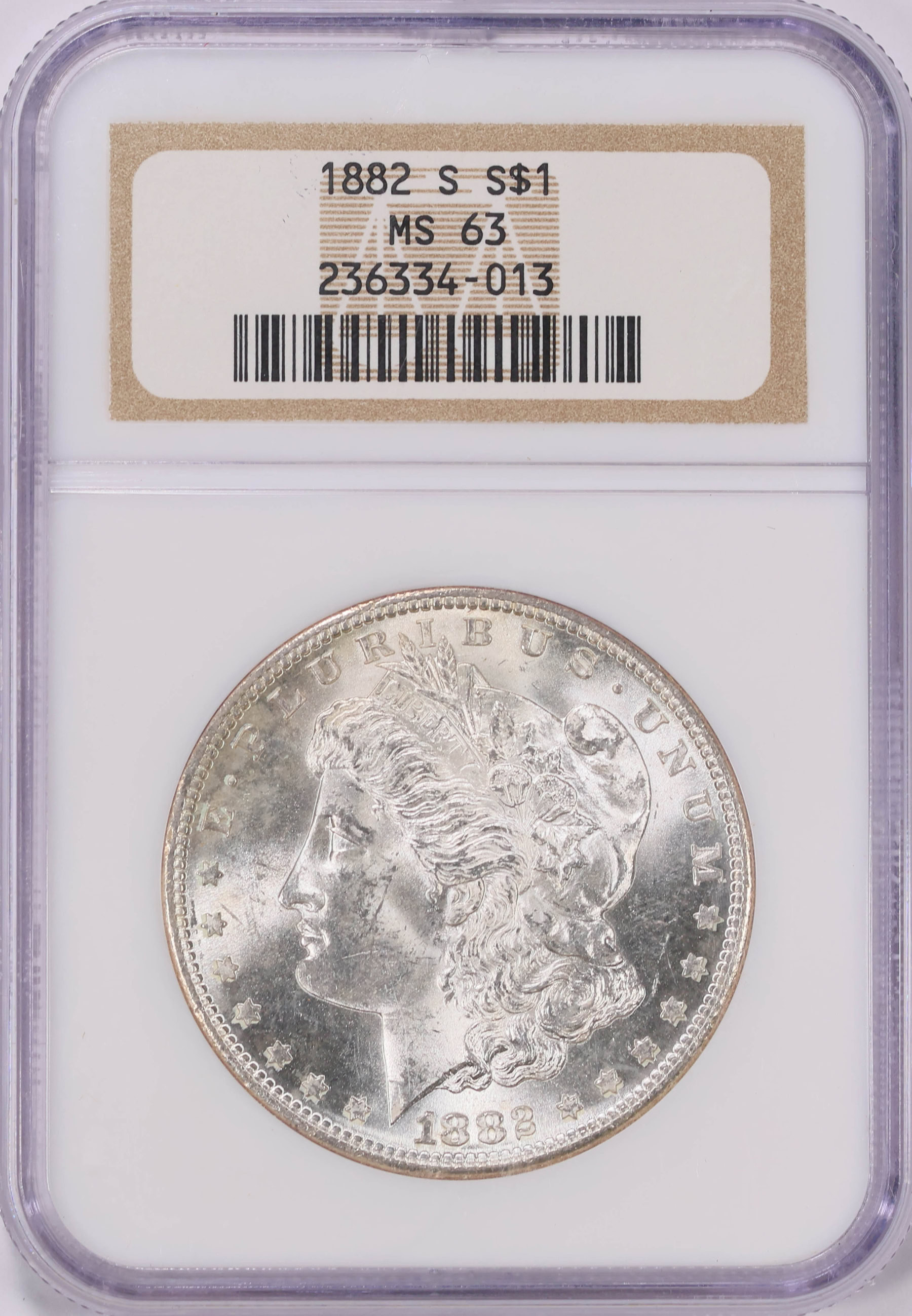1882-S Morgan Silver Dollar NGC MS-63 (Item 1857608) | GreatCollections ...