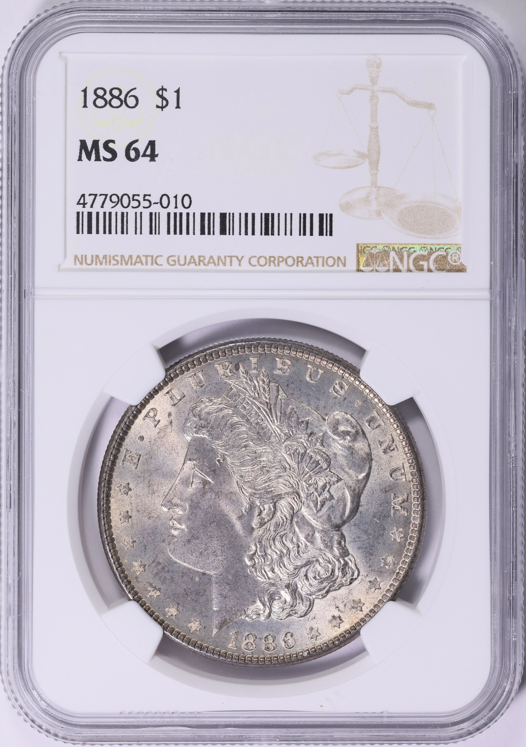 1886 Morgan Silver Dollar NGC MS-64 (Item 1857625) | GreatCollections Coin Auctions