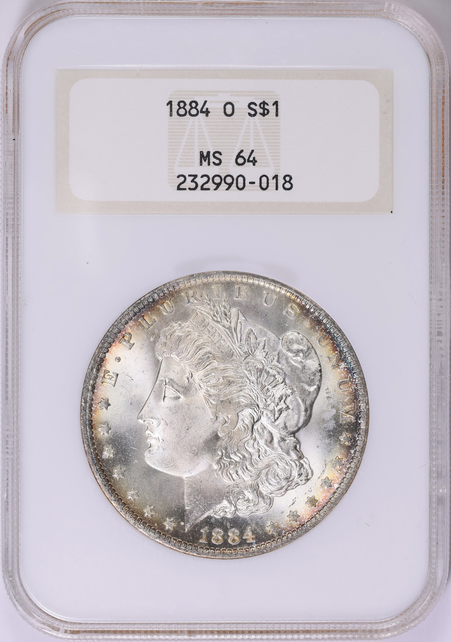 1884-O Morgan Silver Dollar NGC MS-64 OH (Toned) (Item 1857653) | GreatCollections Coin Auctions