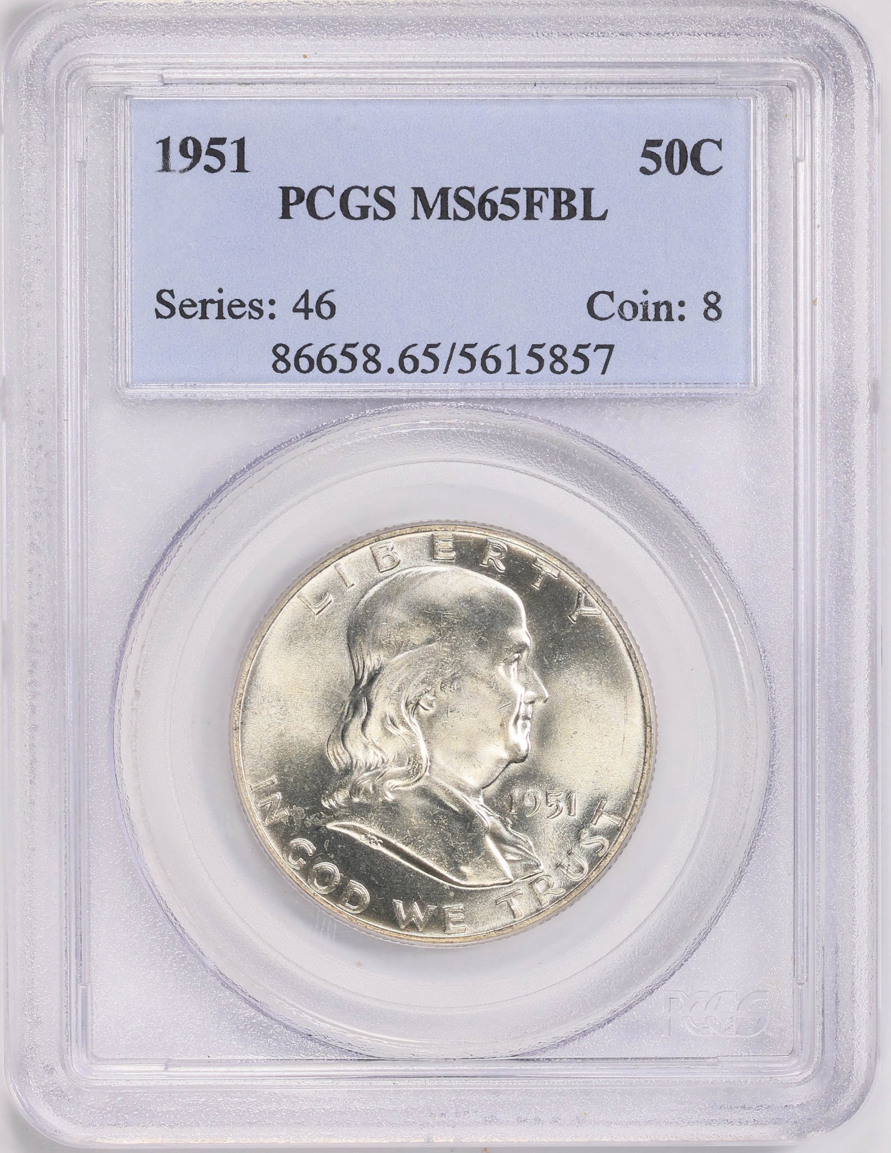 1951 Franklin Half Dollar PCGS MS-65 FBL (Item 1857725 ...