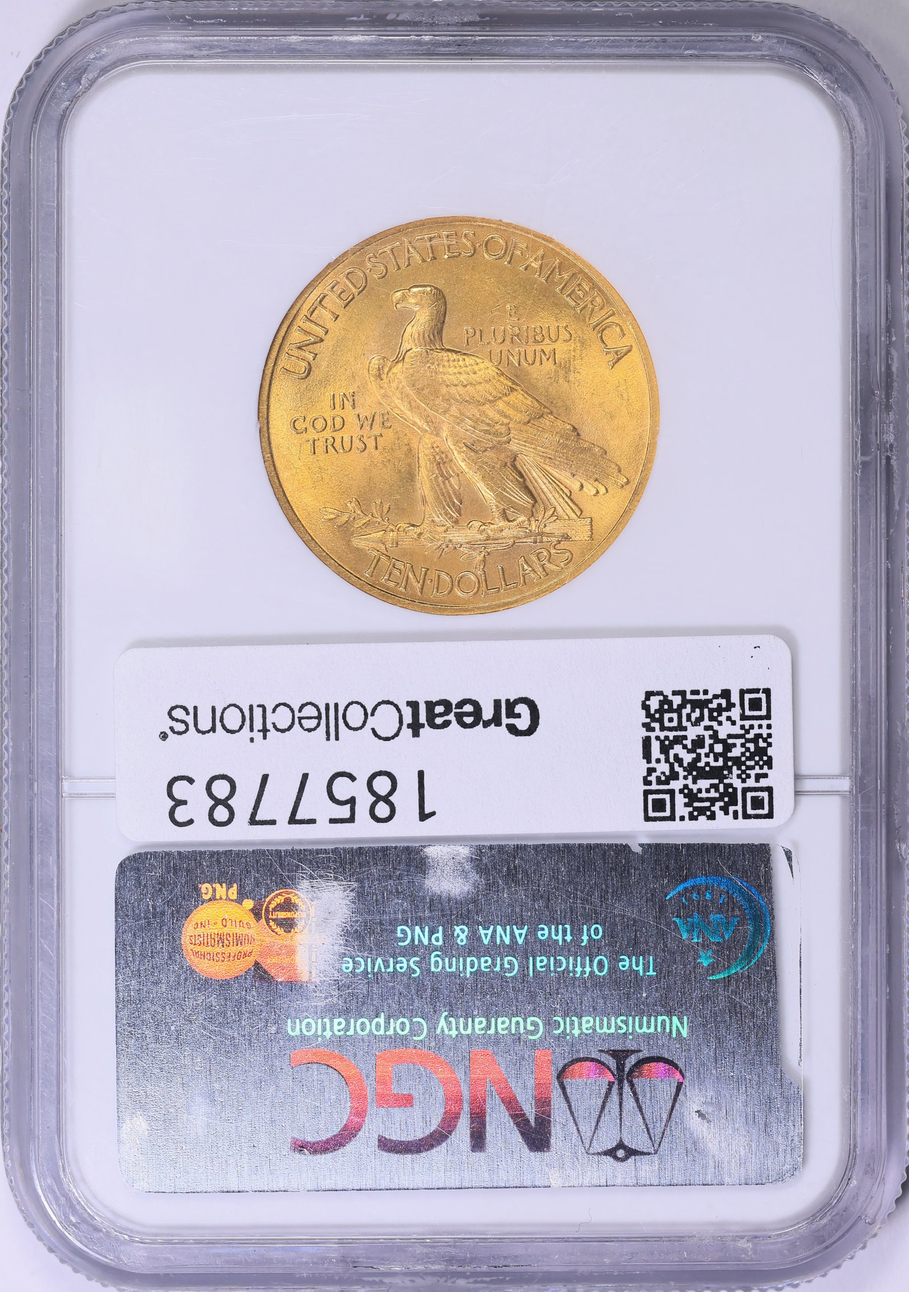 1913 Indian Gold Eagle NGC MS-63 (Item 1857783) | GreatCollections Coin Auctions