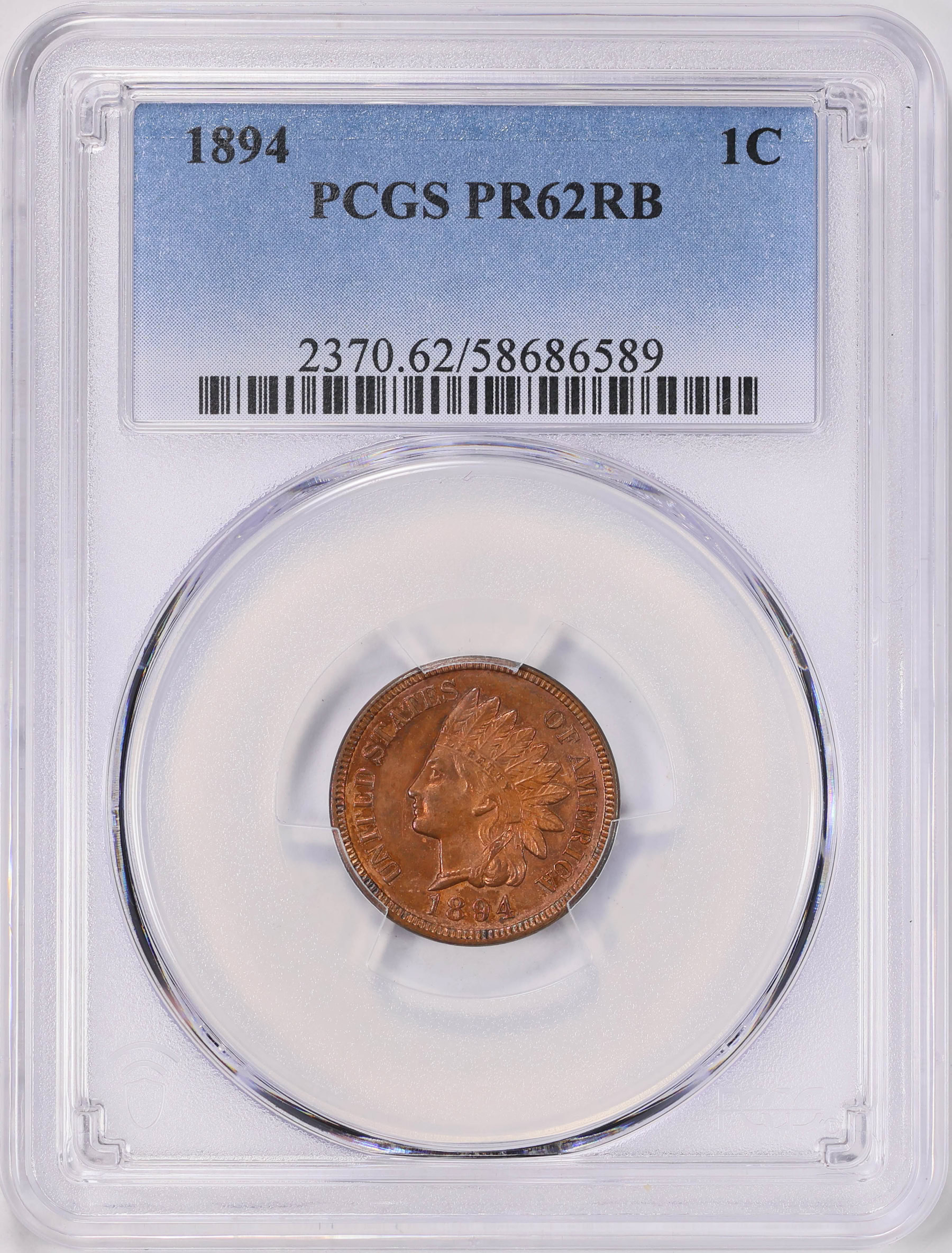 1894 Indian Cent PCGS Proof-62 RB (Item 1857890) | GreatCollections Coin Auctions