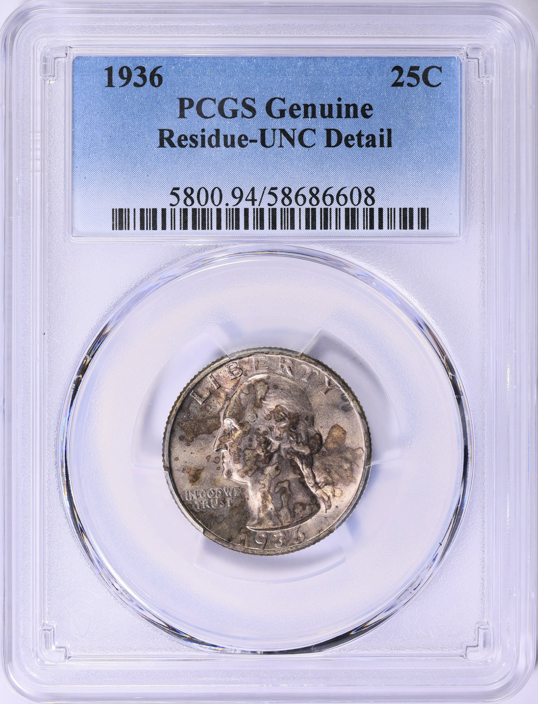 1936 Washington Quarter PCGS Genuine Unc Details (Item 1857909 ...