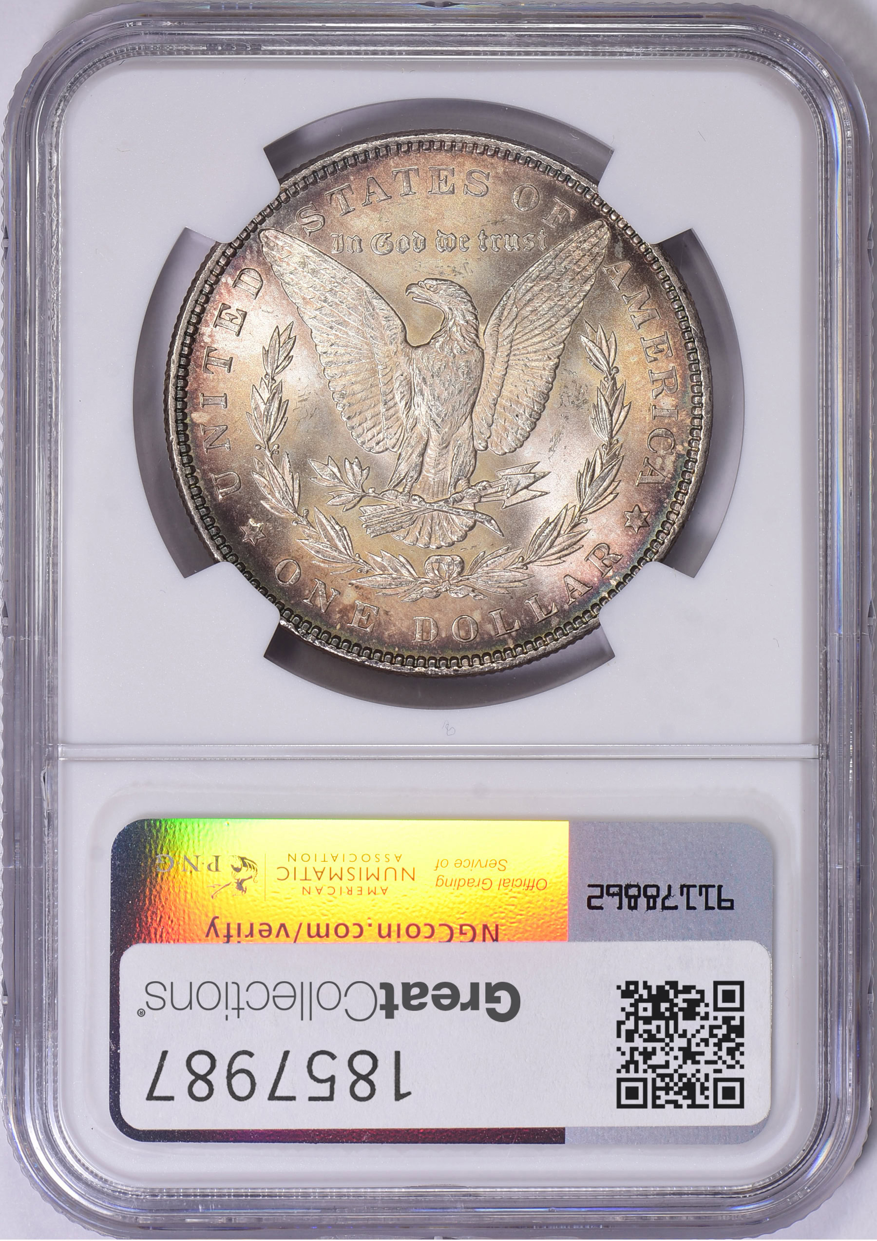 1883 Morgan Silver Dollar NGC MS-64 (Toned) (Item 1857987) | GreatCollections Coin Auctions