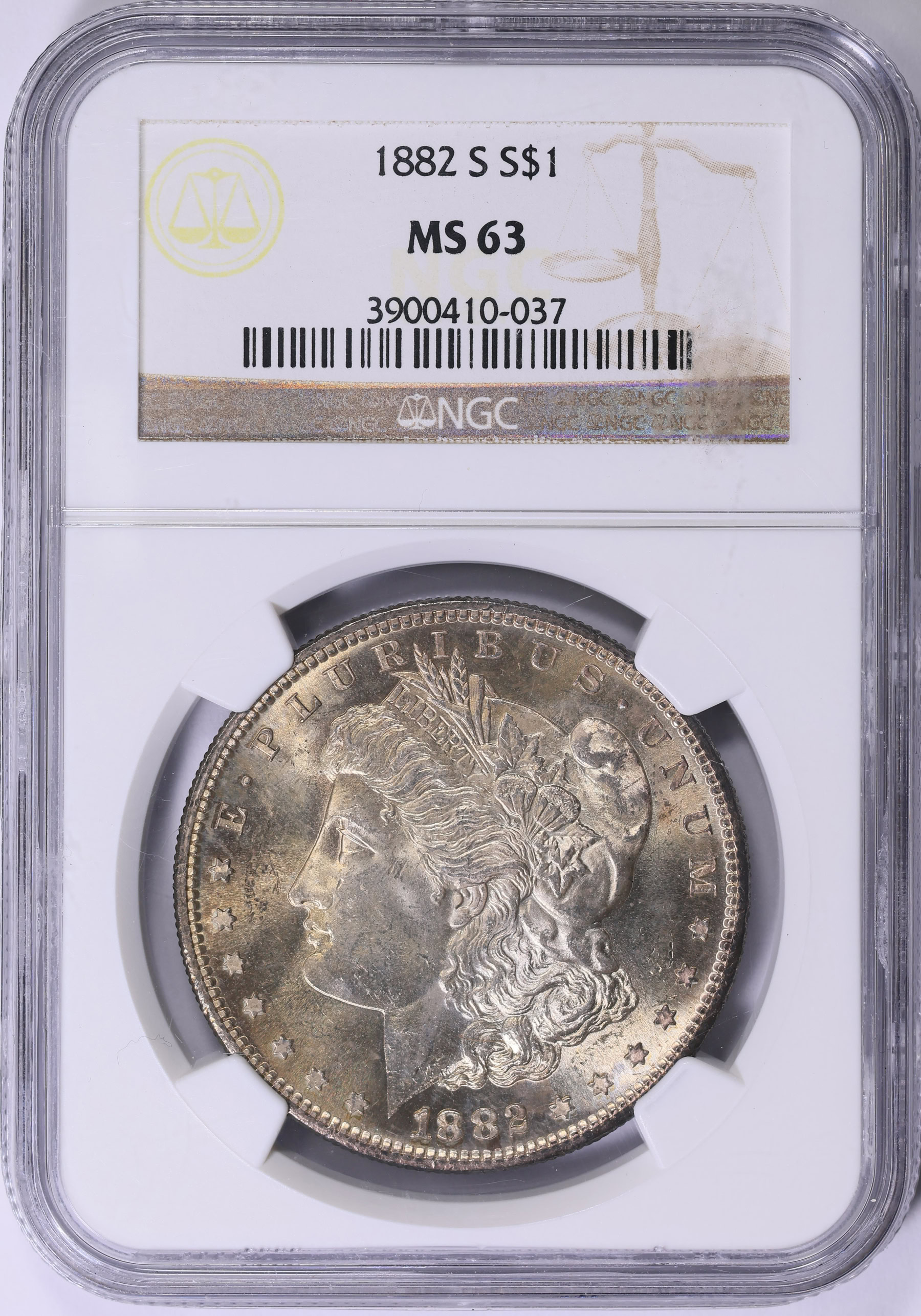 1882-S Morgan Silver Dollar NGC MS-63 (Item 1858037) | GreatCollections Coin Auctions