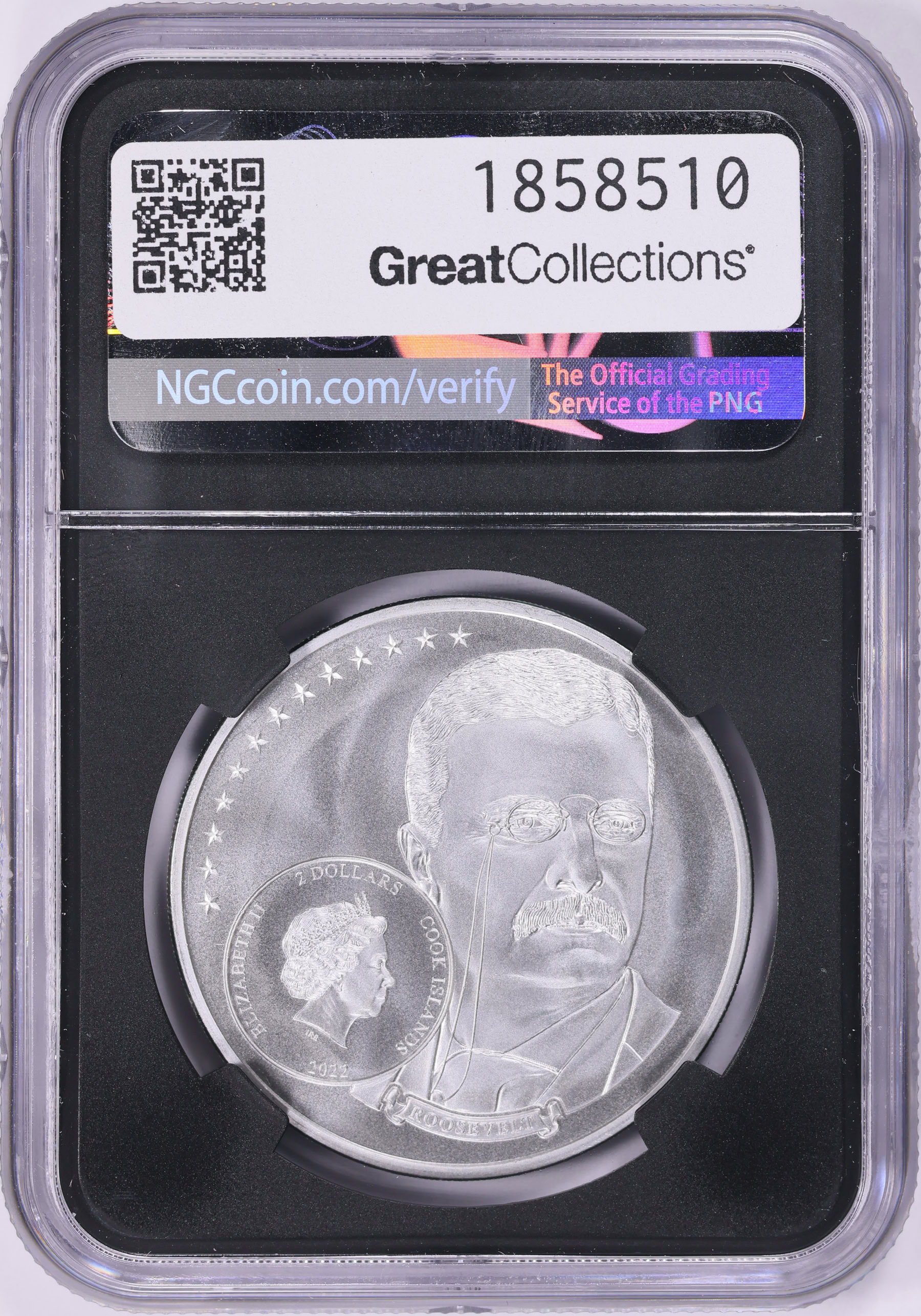 Cook Islands 2022 Silver $2 Life of Roosevelt Boxer NGC MS-70 (Black ...