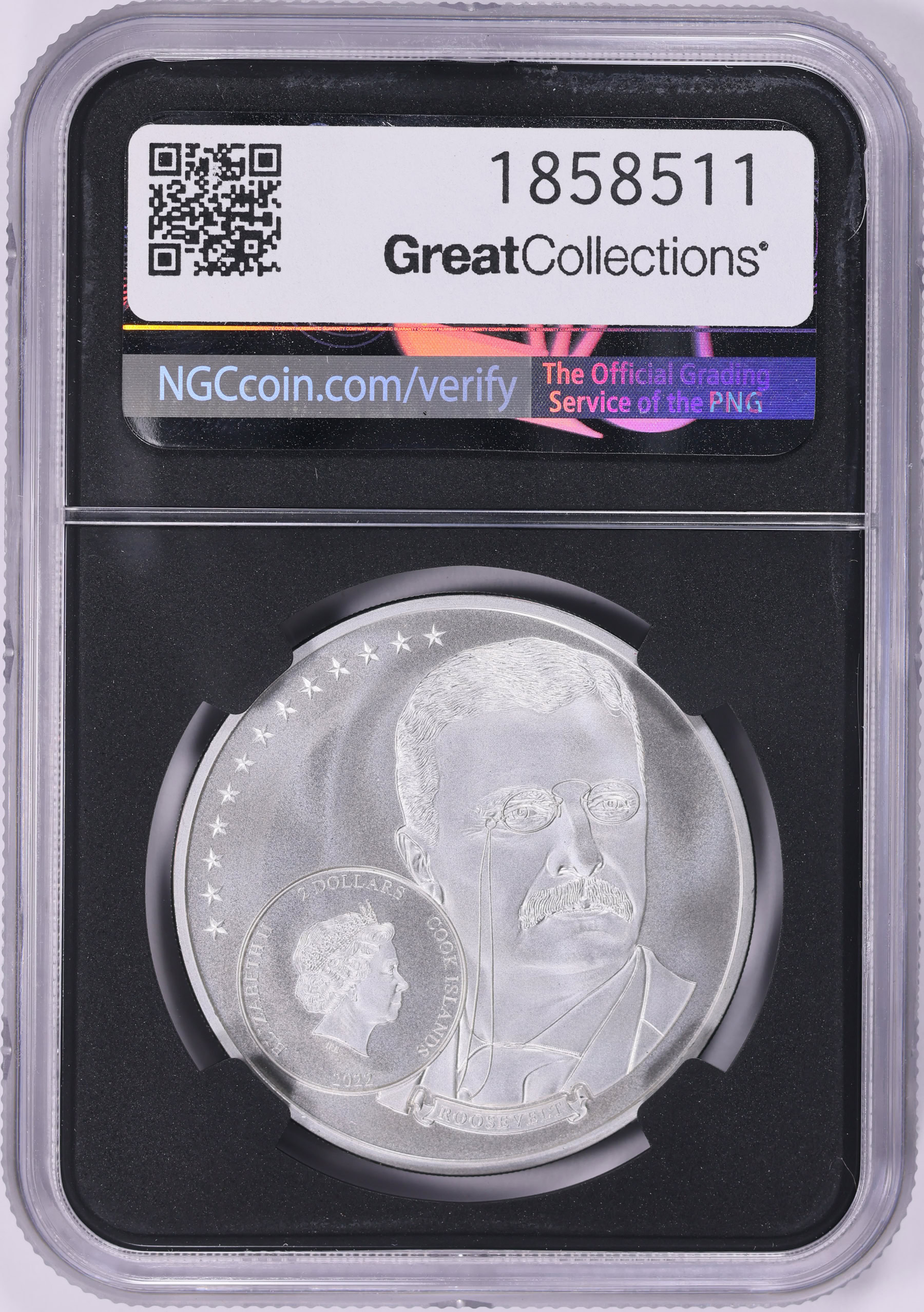 Cook Islands 2022 Silver $2 Life of Roosevelt Boxer NGC MS-69 (Black ...